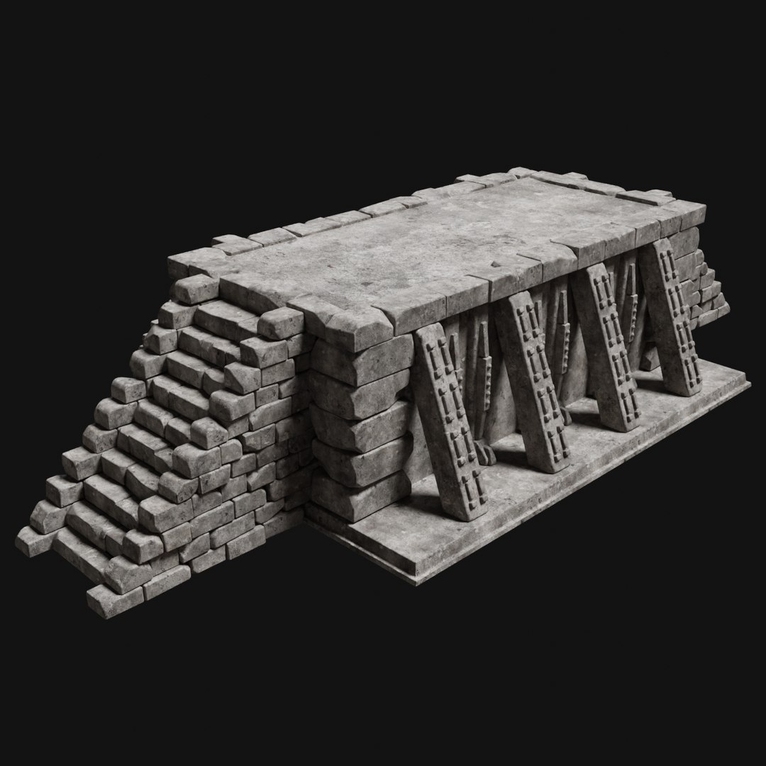 3D AZTEC MAYAN INKA MESOAMERICA STONE PLATFORM STAIRS COLLECTION ...