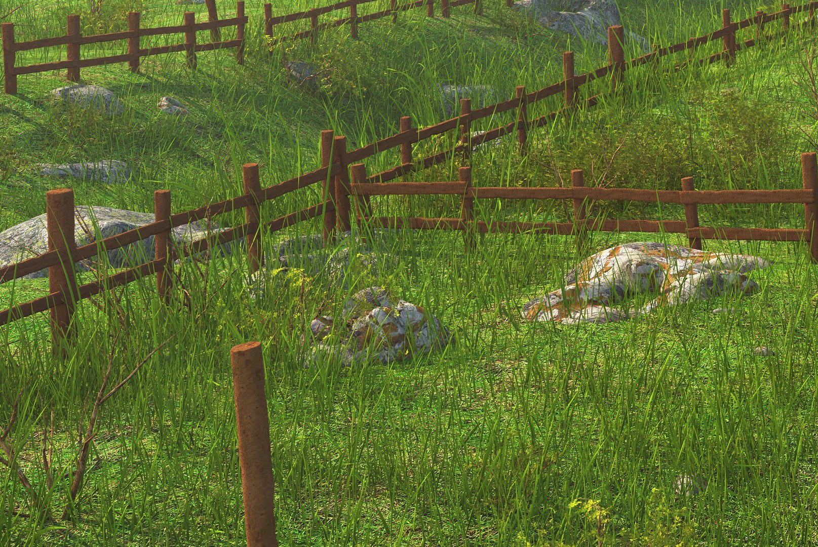 Nature Meadow Environment 3D Model - TurboSquid 1733310