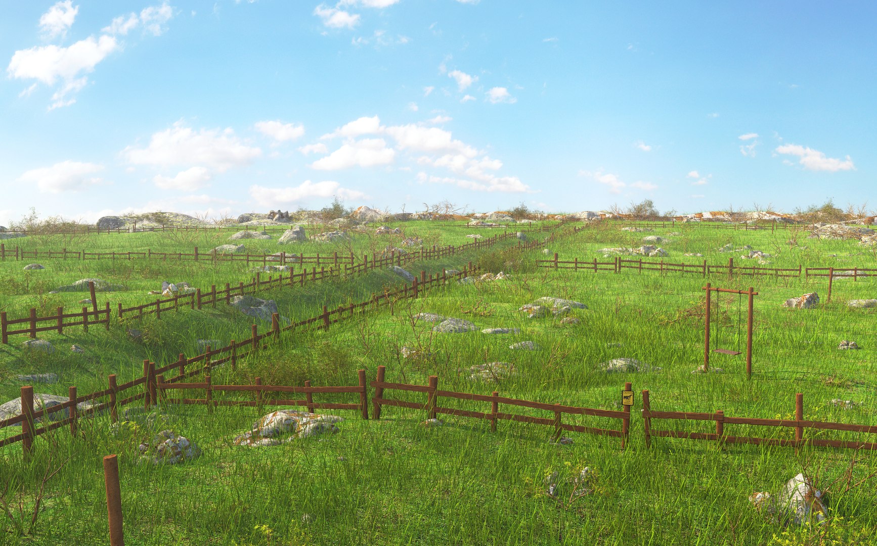 Nature Meadow Environment 3D model - TurboSquid 1733310