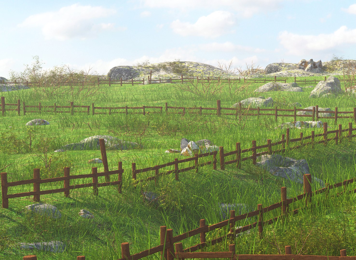 Nature Meadow Environment 3D Model - TurboSquid 1733310