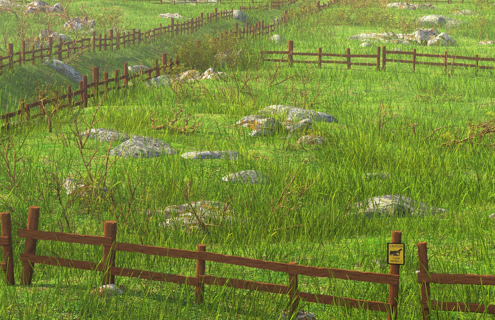 Nature Meadow Environment 3D Model - TurboSquid 1733310