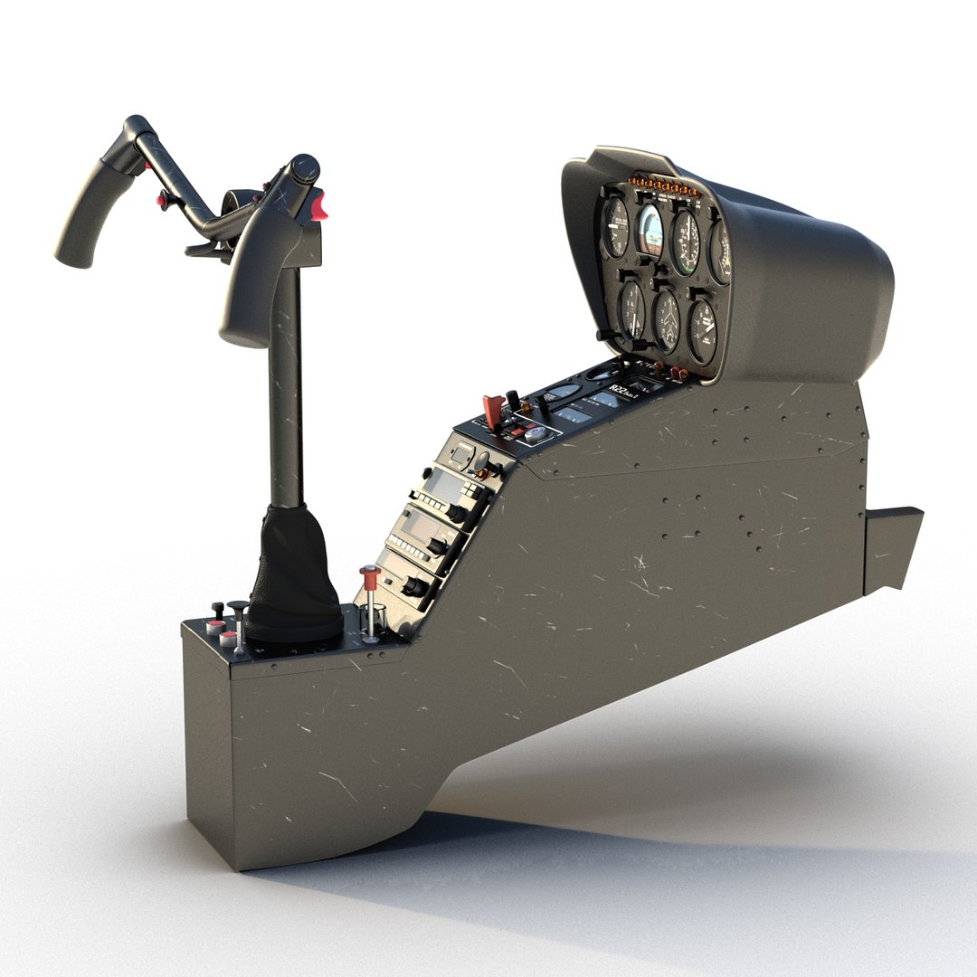 light helicopter control panel 3d model