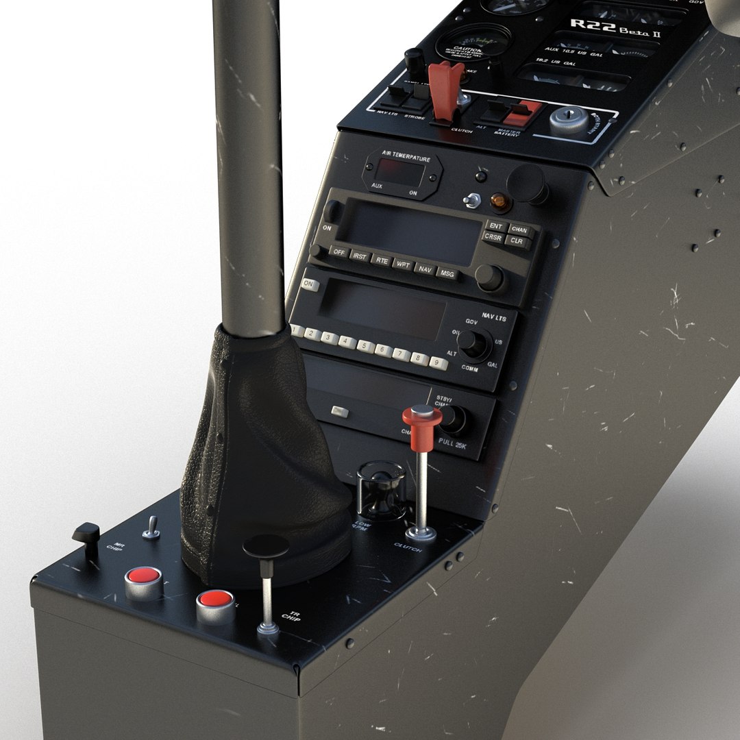 Light Helicopter Control Panel 3d Model