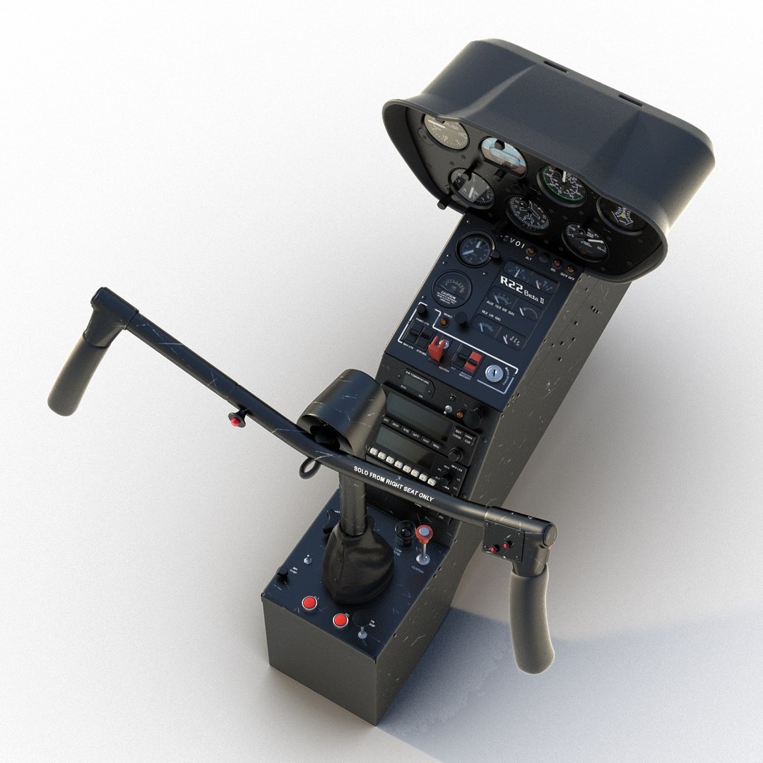 Light Helicopter Control Panel 3d Model
