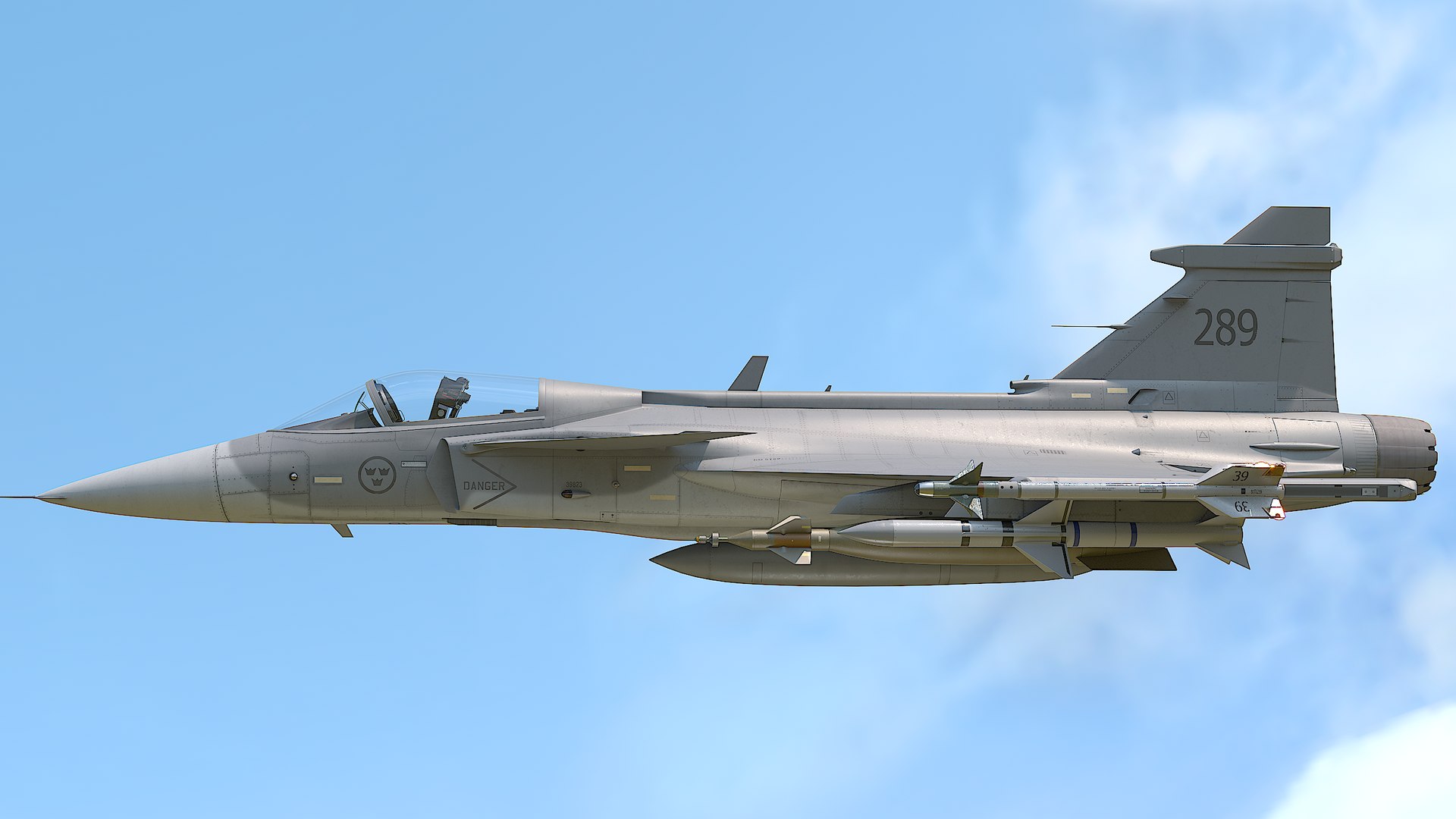 Saab JAS 39 Rigged 3D Model - TurboSquid 2179607