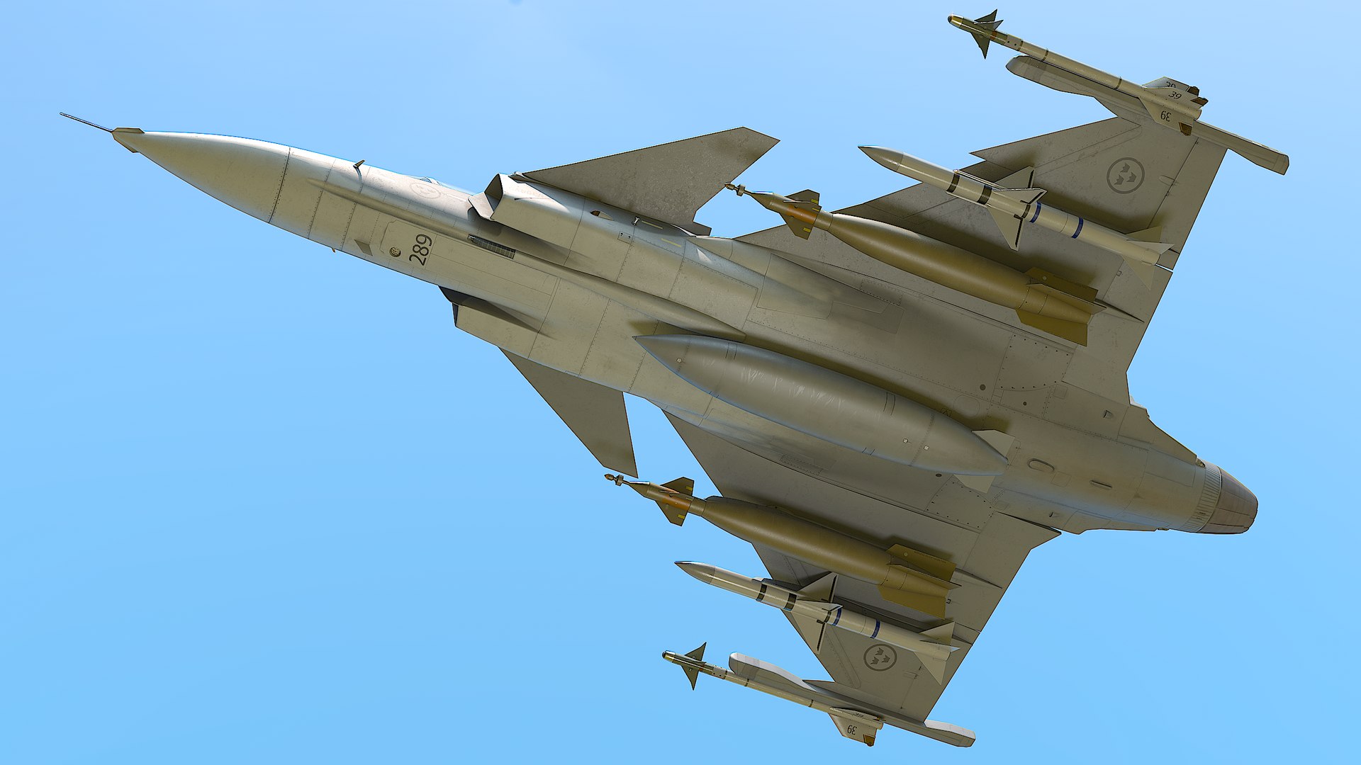 Saab JAS 39 Rigged 3D Model - TurboSquid 2179607