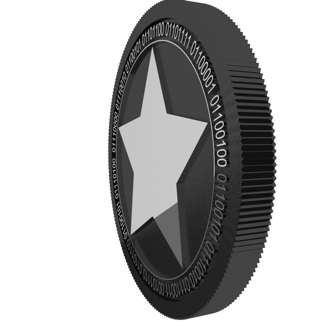 3D Ace Black Coin - TurboSquid 1593428