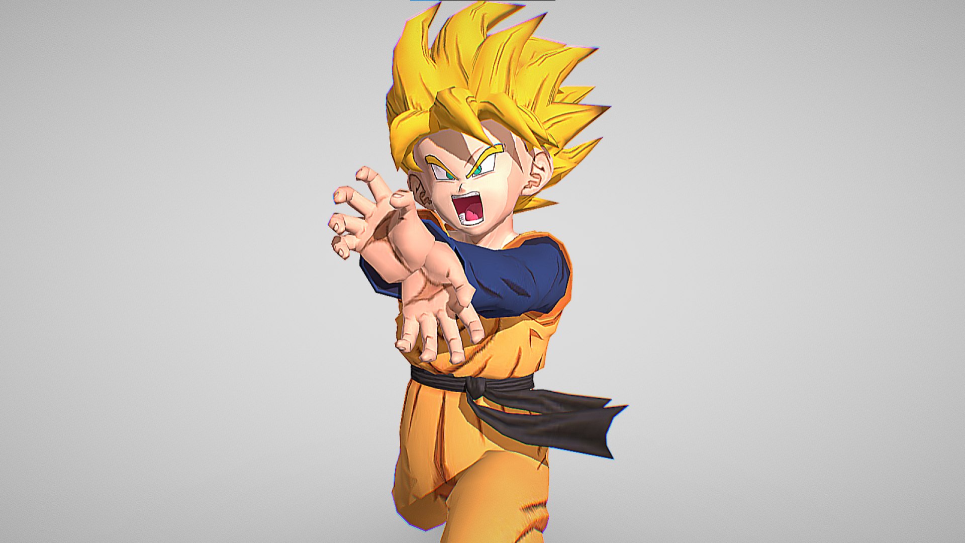 Kid Goten Kamehameha - Dragon Ball Legends - Dragon Ball Z 3D Model ...