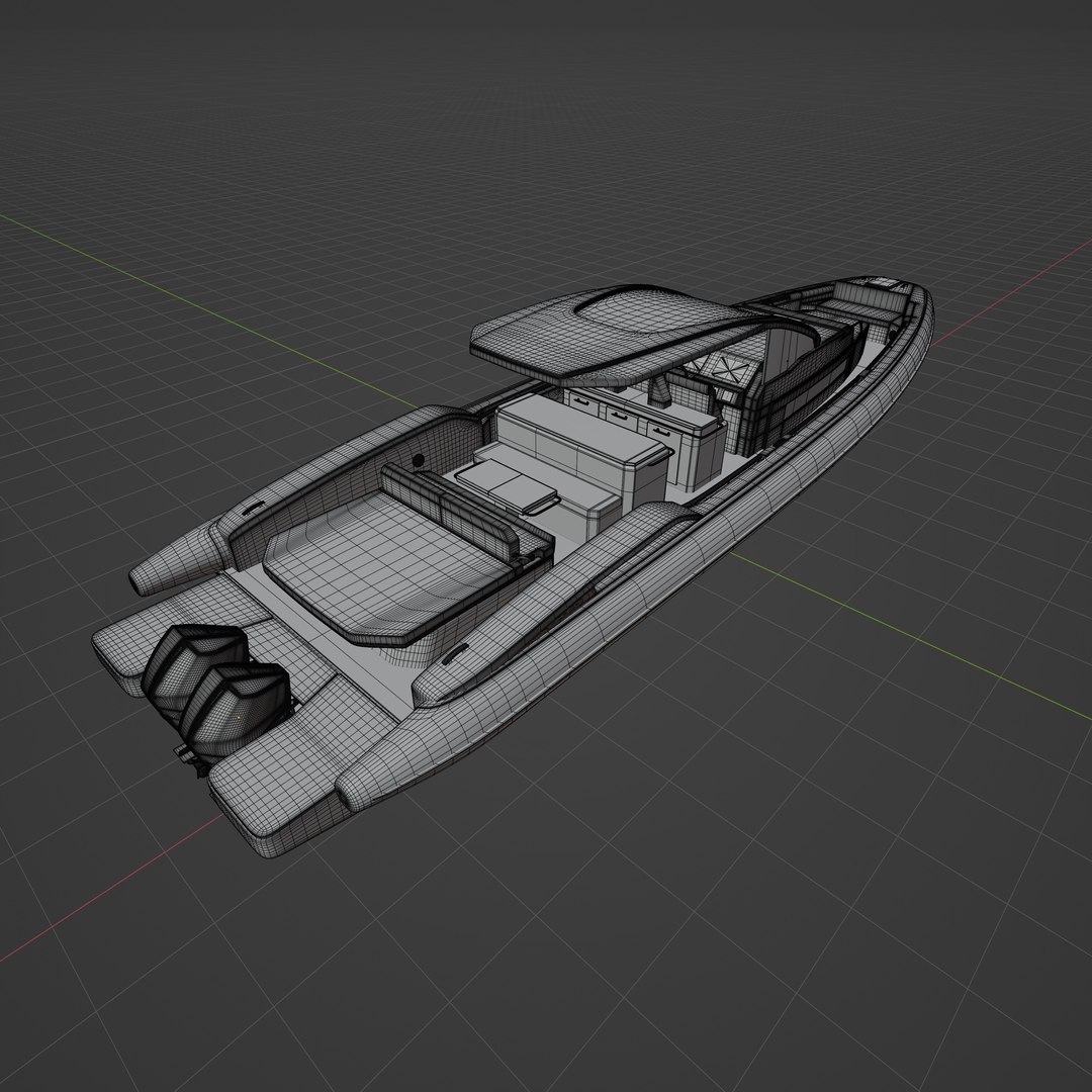 3D Tecnorib Pirelli P50 3D Model PBR Speedboat Model - TurboSquid 2361952