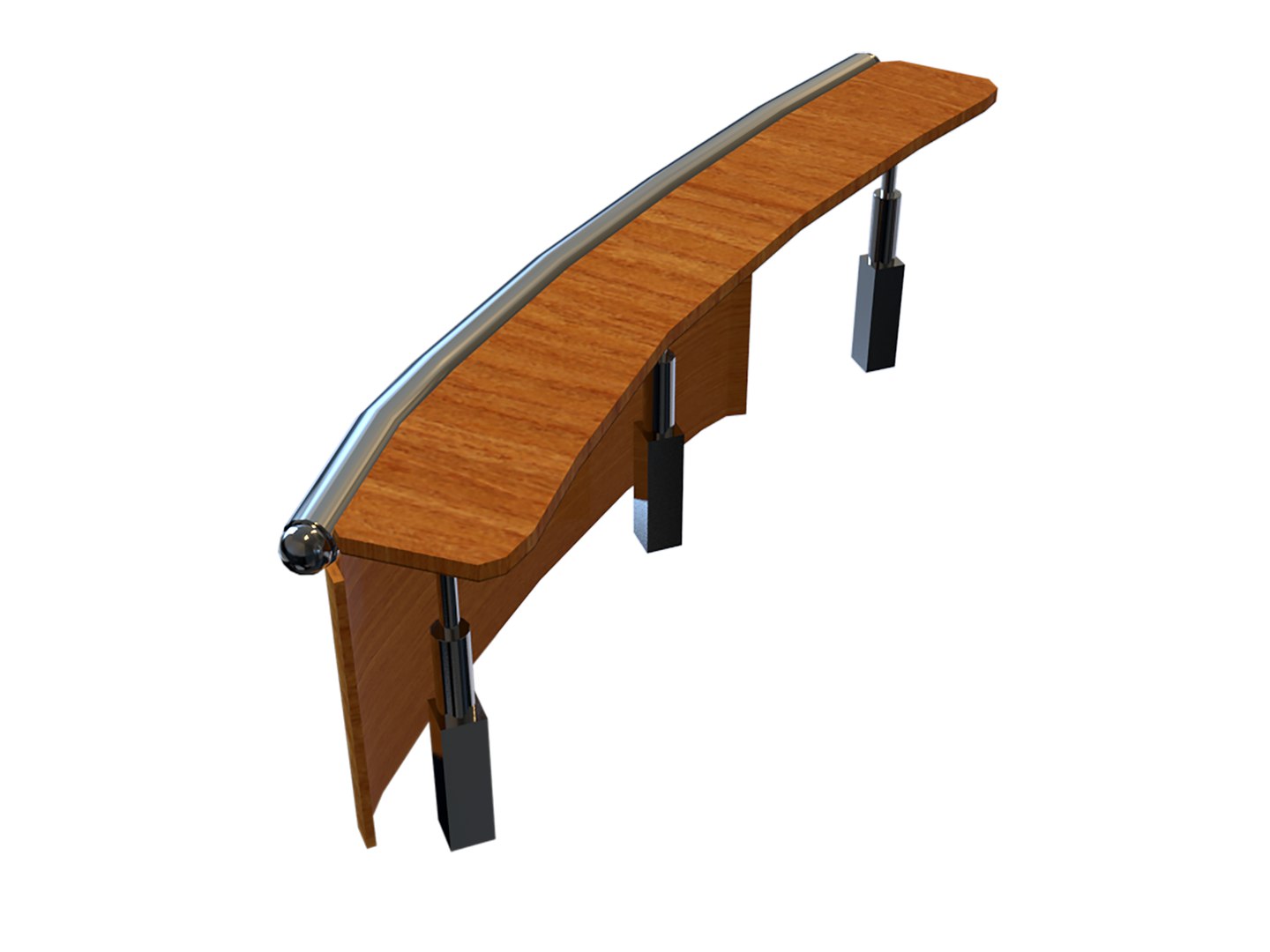 3D Model Front Wooden Table - TurboSquid 2172856