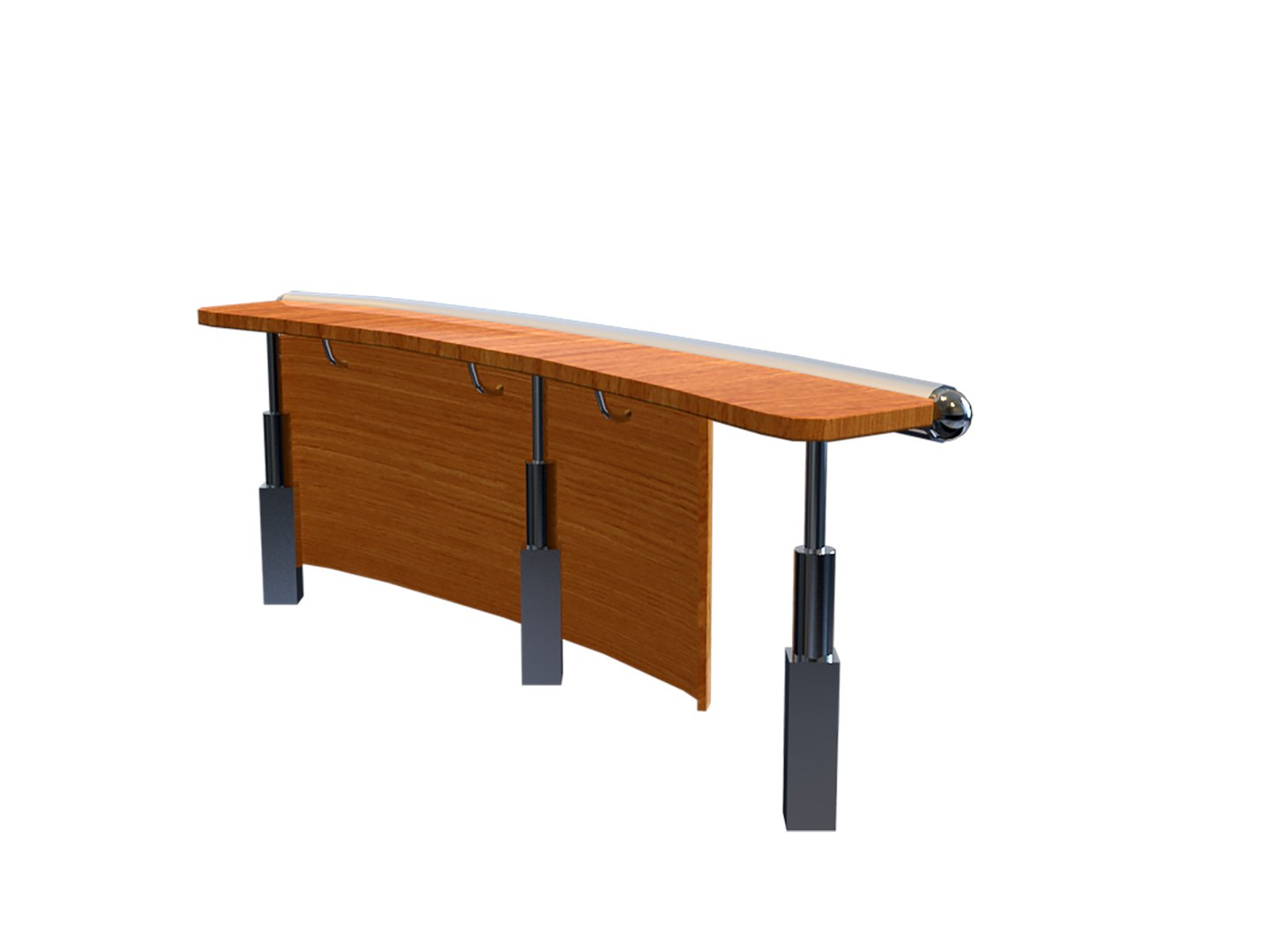 3D Model Front Wooden Table - TurboSquid 2172856