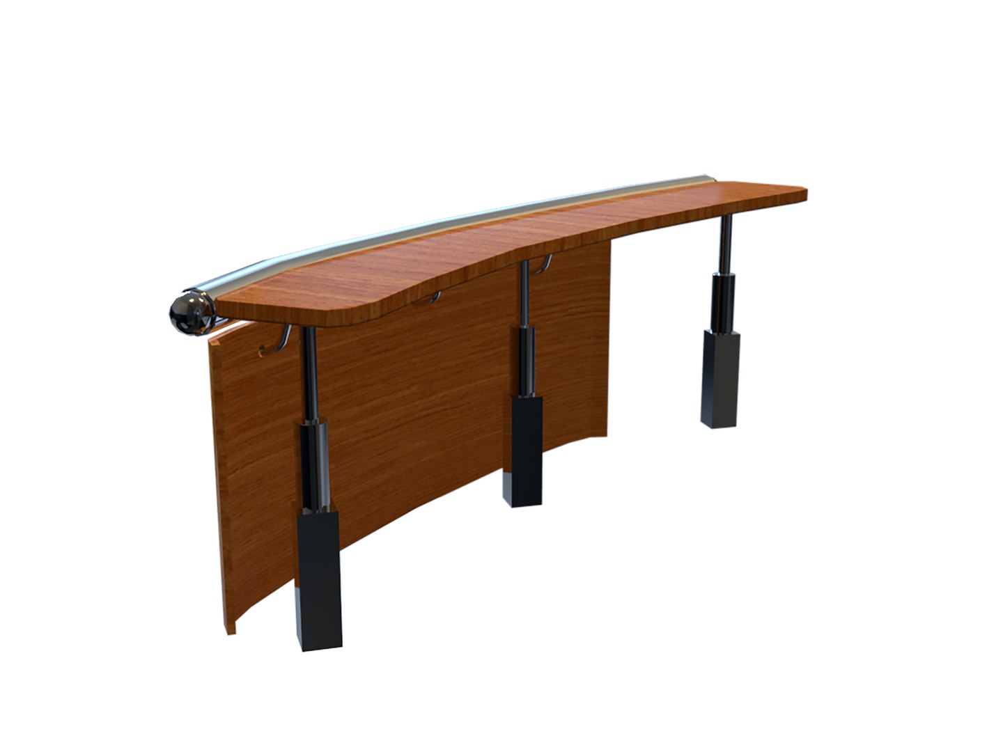 3D Model Front Wooden Table - TurboSquid 2172856