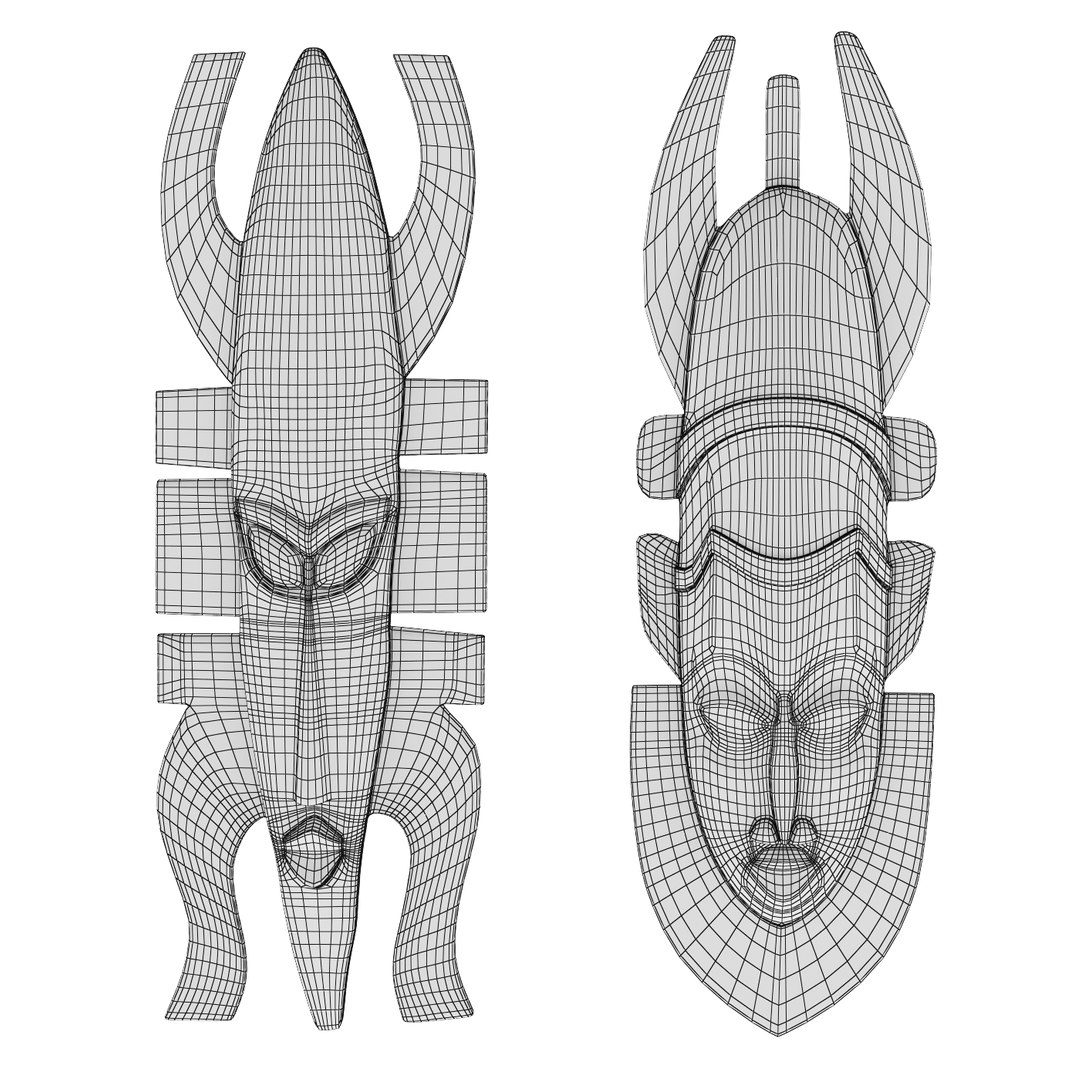 3D African Masks Model - TurboSquid 1573603