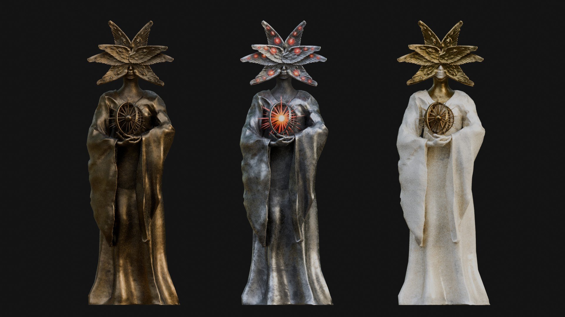 3D Seraph Statue Model - TurboSquid 2352284