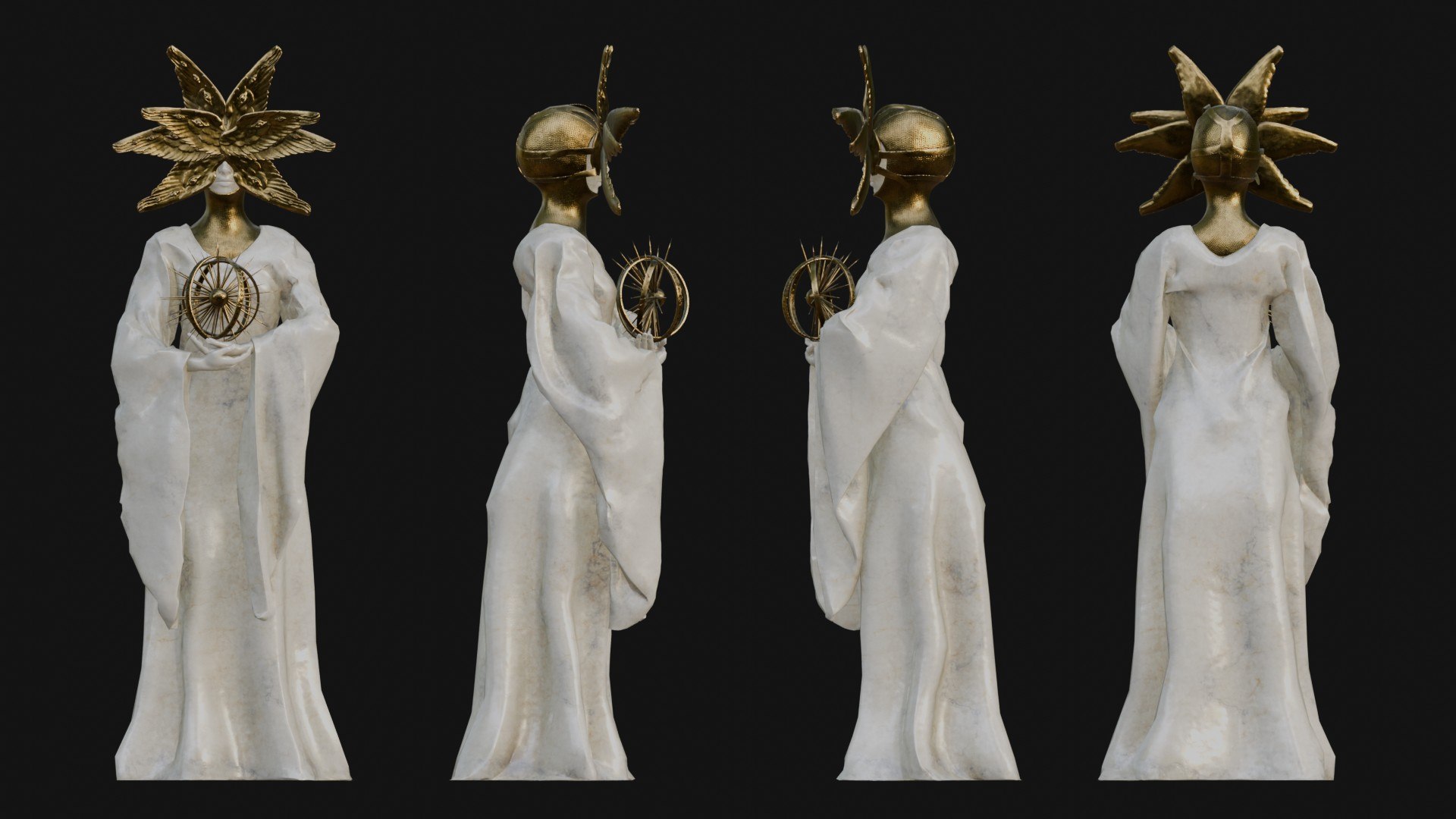 3D Seraph Statue Model - TurboSquid 2352284