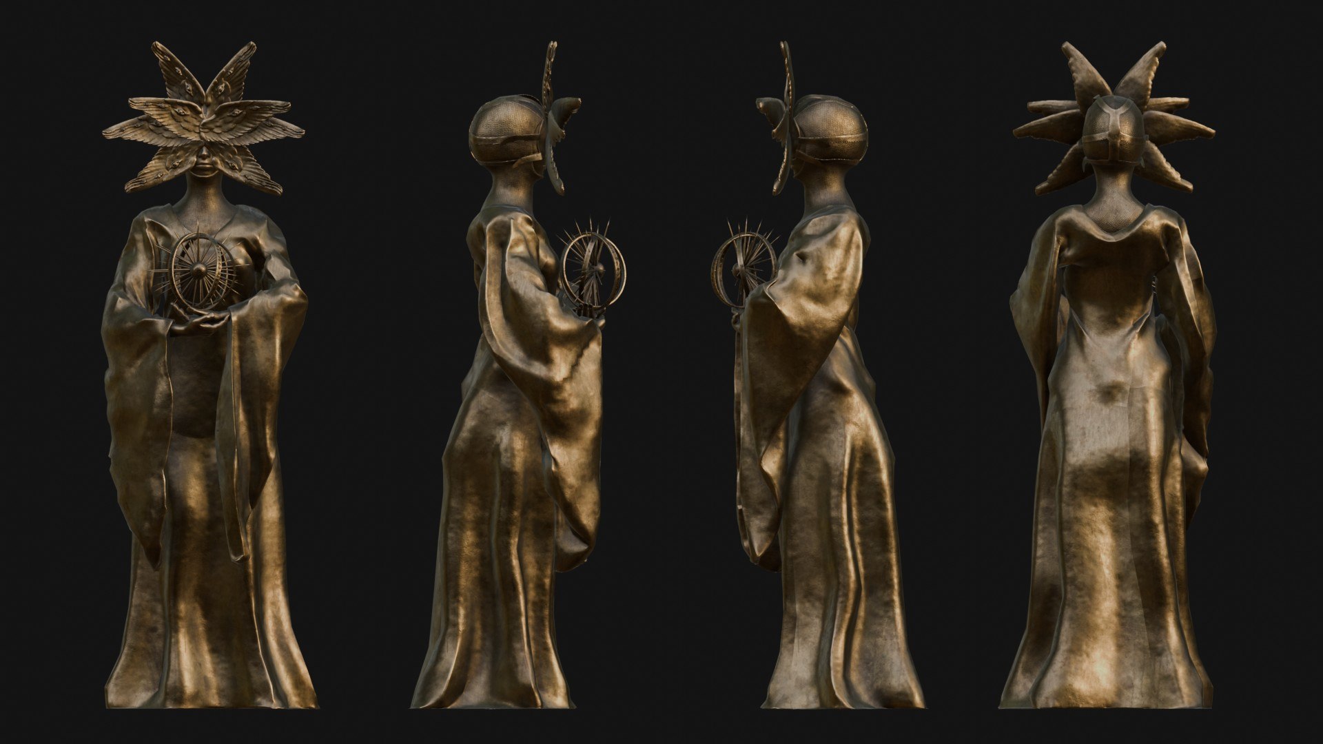 3D Seraph Statue Model - TurboSquid 2352284
