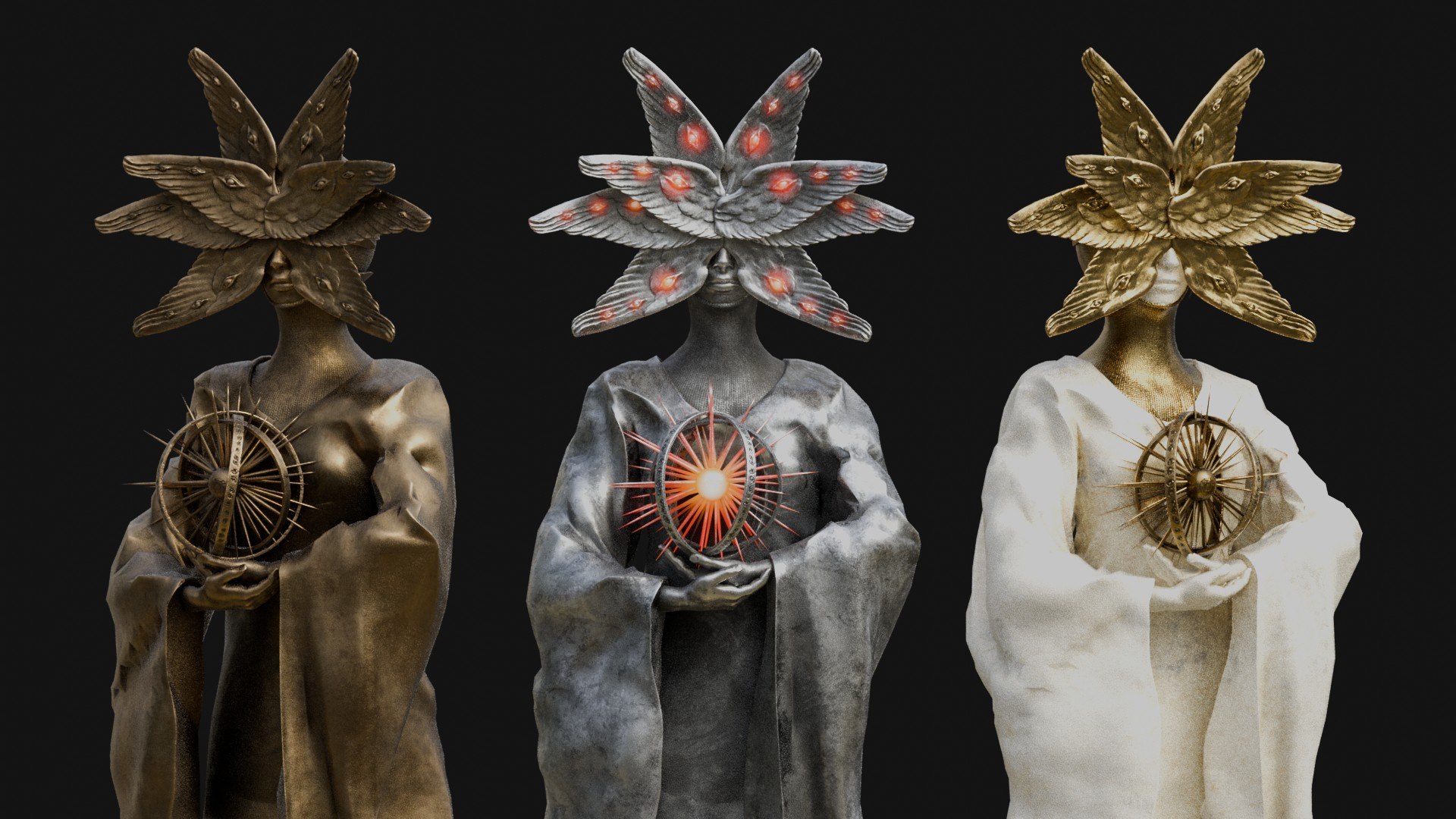 3D Seraph Statue Model - TurboSquid 2352284