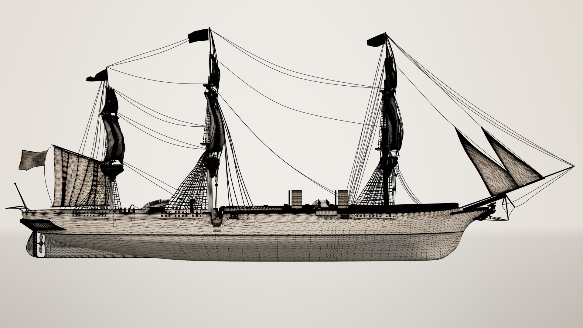 3D HMS Warrior - TurboSquid 2129551