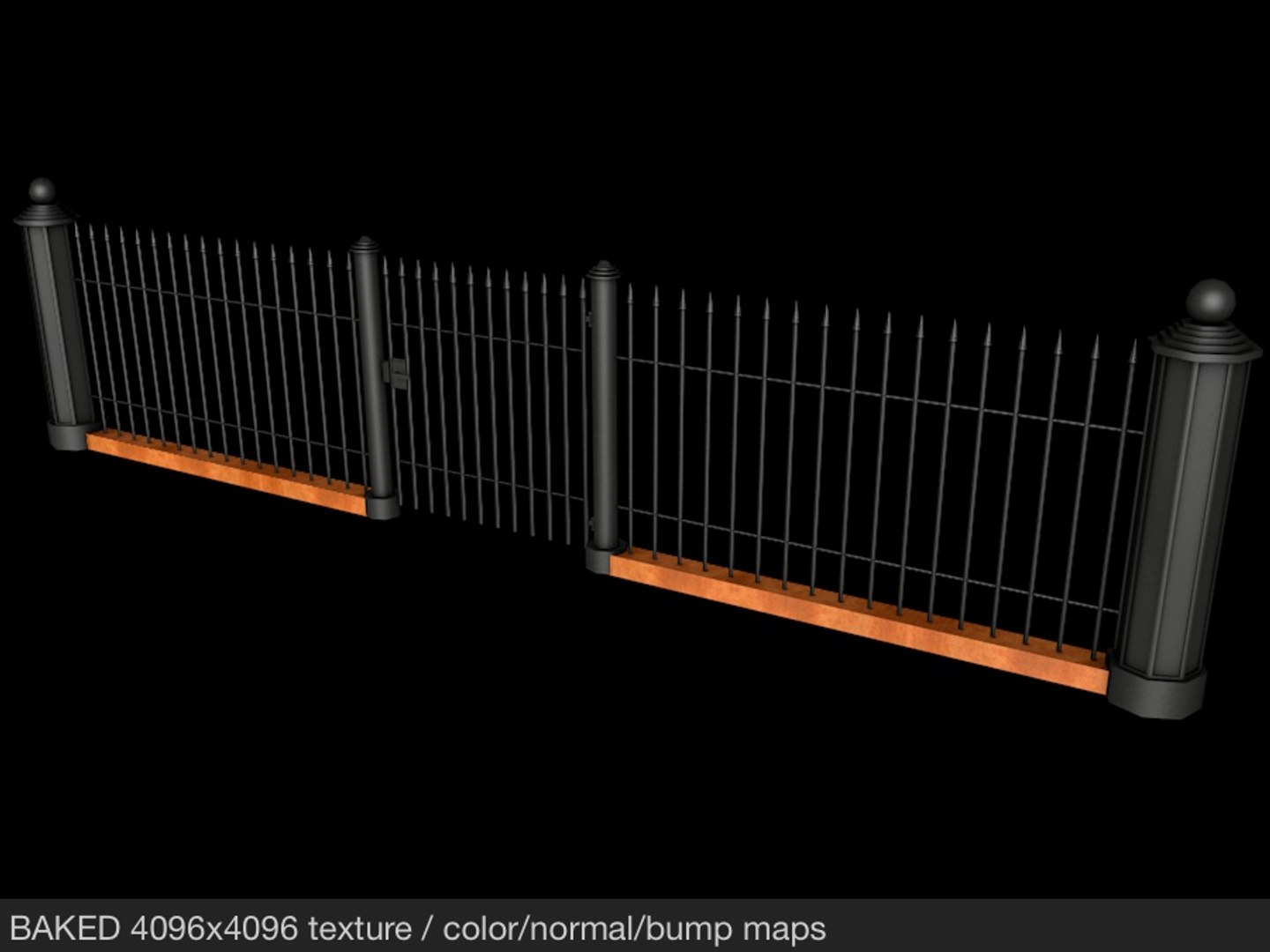 Games Fence Modeled 3d Model