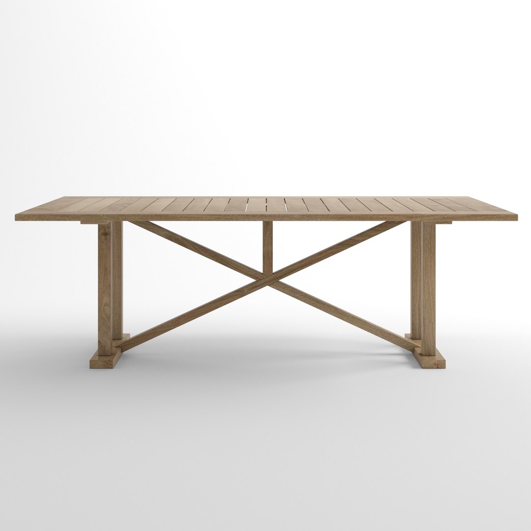 3D Rectangular table By JANUS et Cie - TurboSquid 2031128