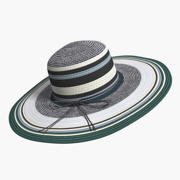 3D women foldable beach cap - TurboSquid 1451155