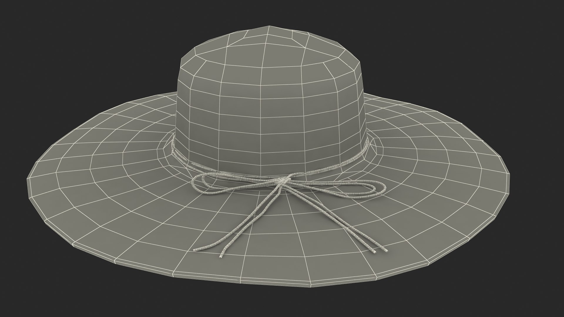 3D Women Foldable Beach Cap - TurboSquid 1451155