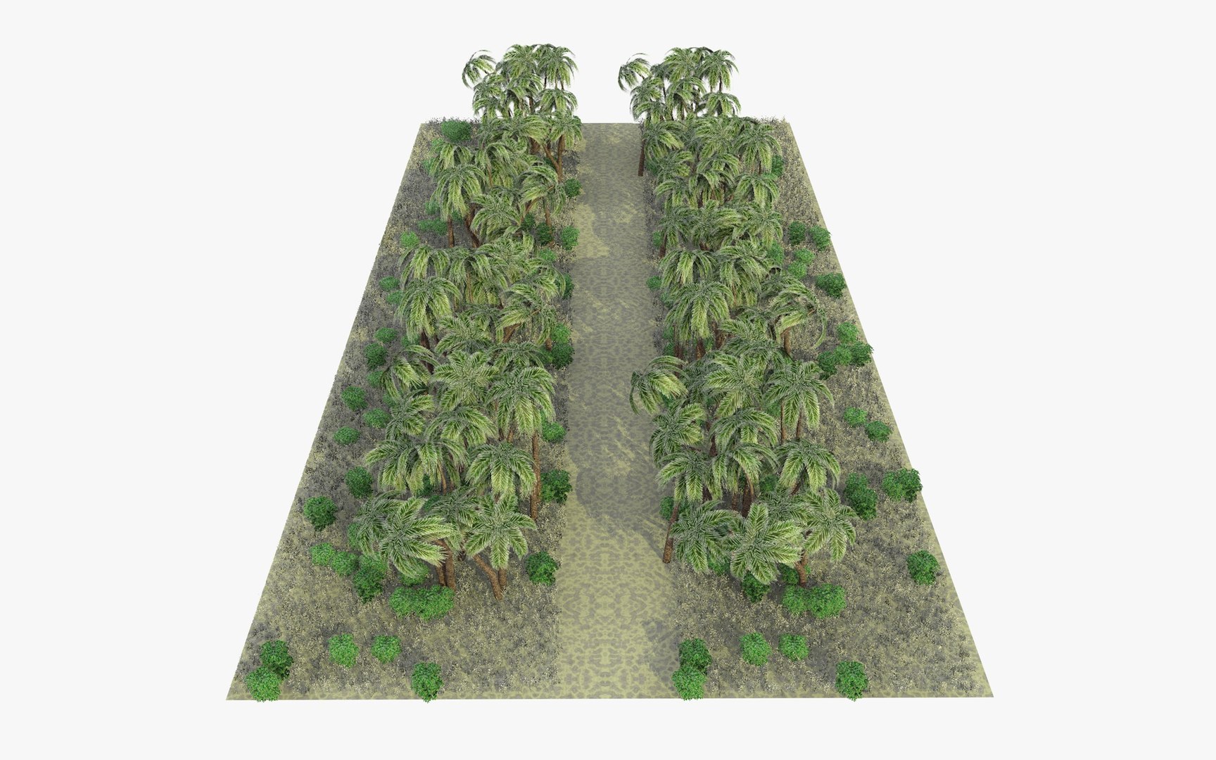 3ds Max Tropical Path Scene