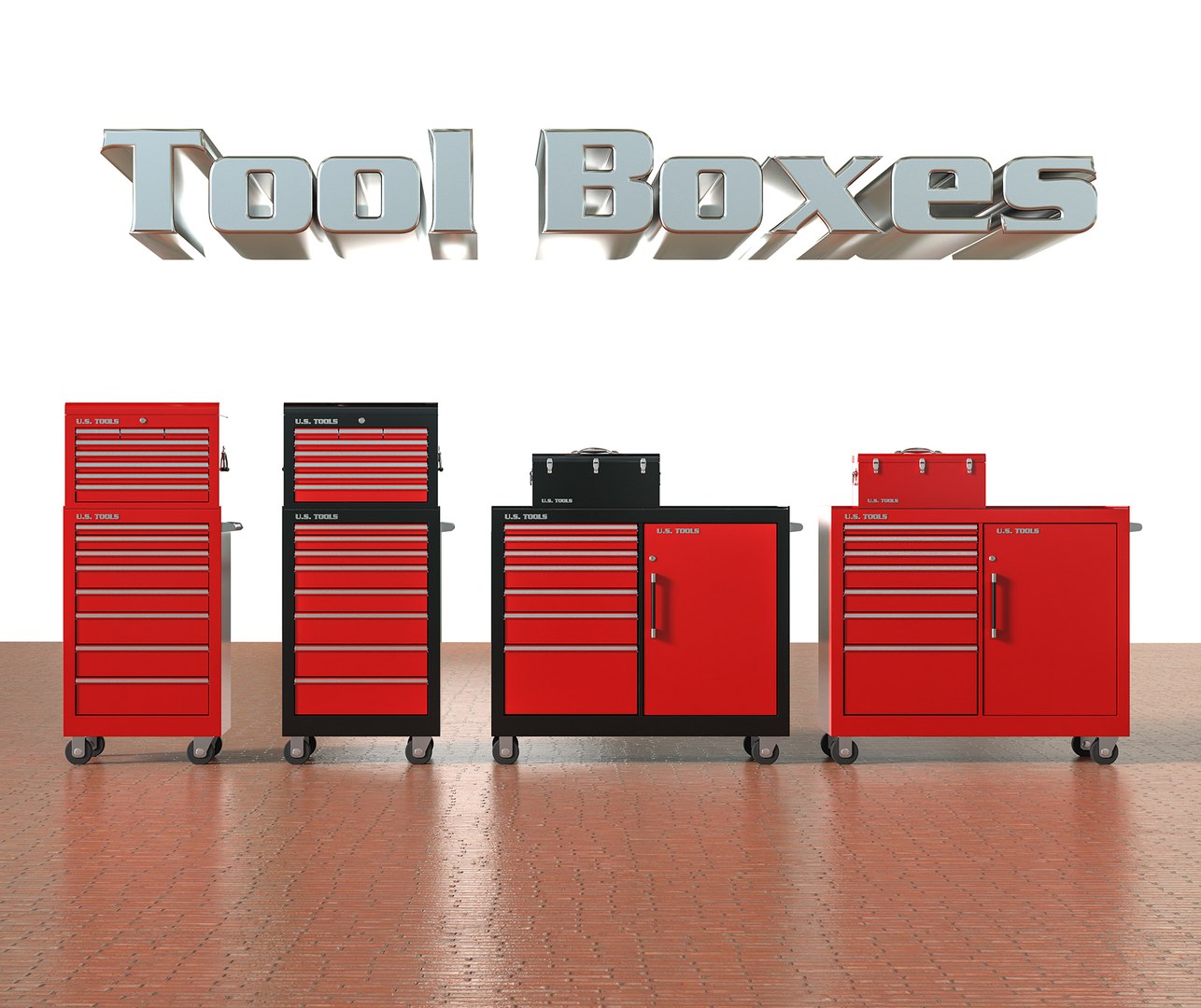 3D model set tool boxes - TurboSquid 1593745