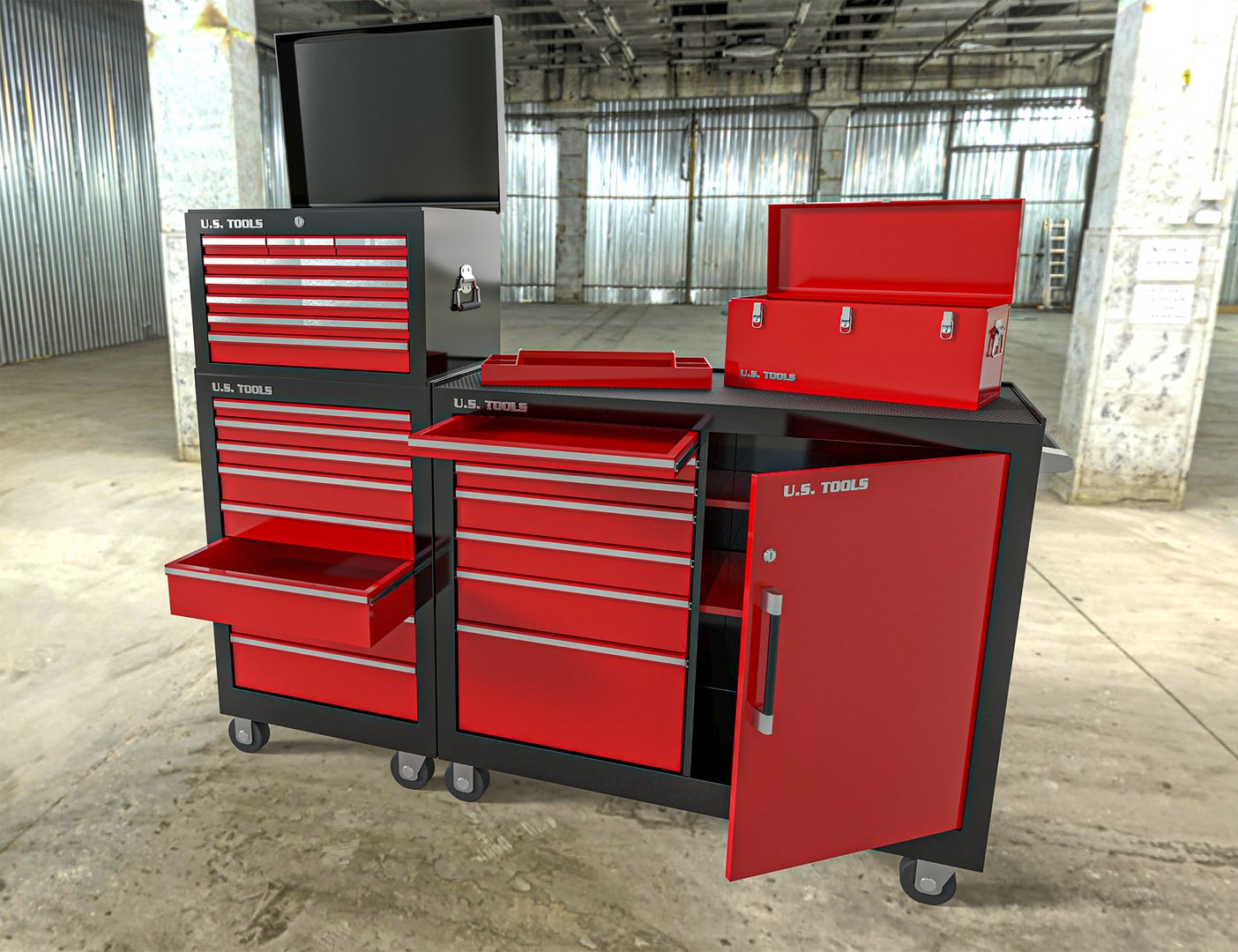 3D model set tool boxes - TurboSquid 1593745