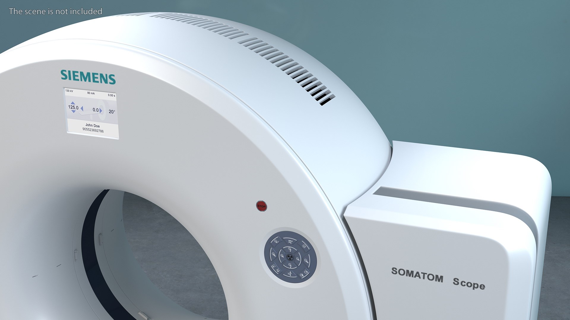 Tomograph Siemens with Patient Rigged for Cinema 4D 3D model ...