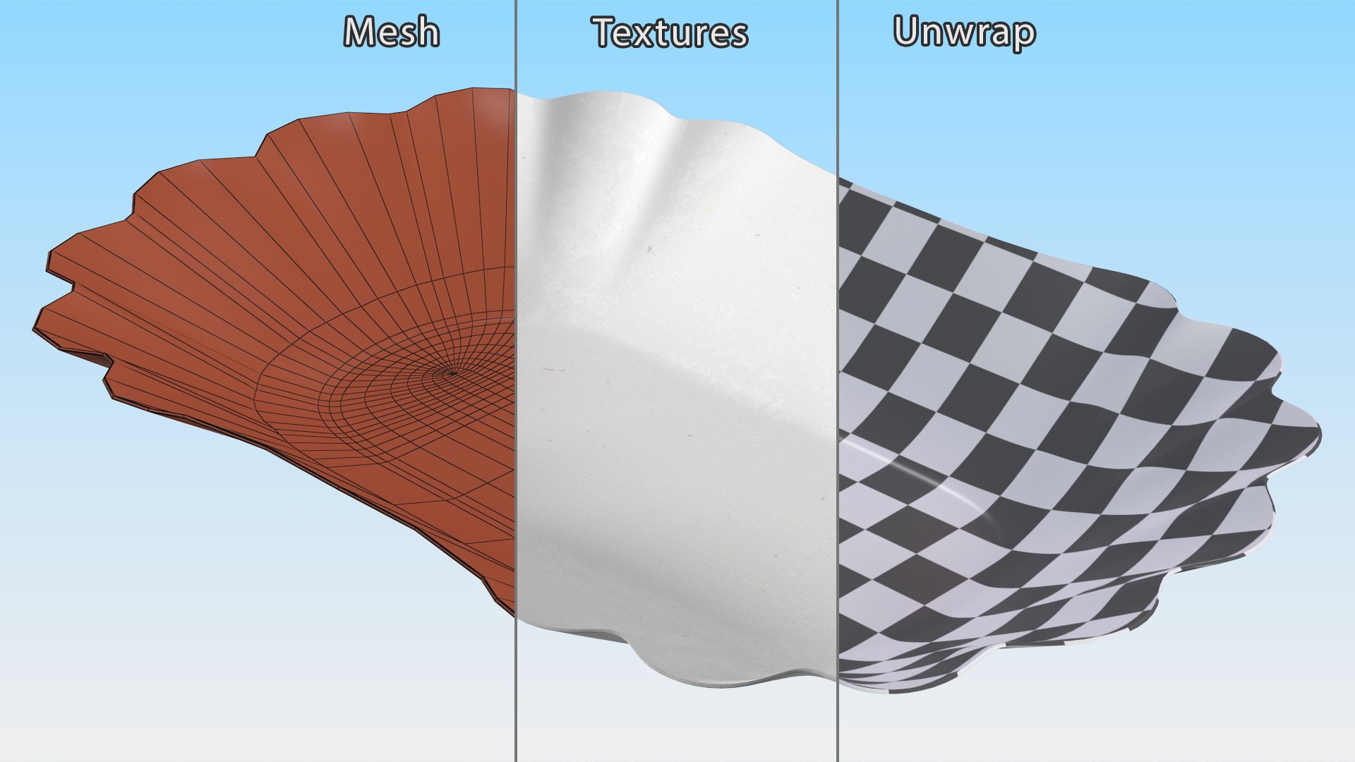 White Curly Paper Plate 3D model - TurboSquid 2076349