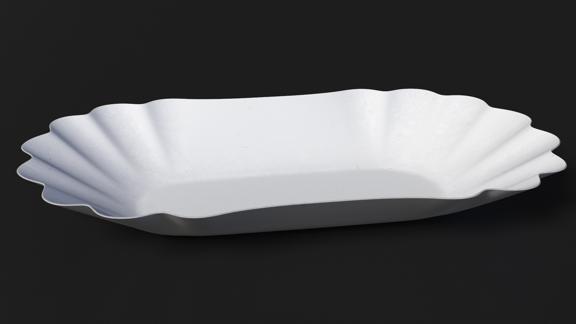 White Curly Paper Plate 3D Model - TurboSquid 2076349