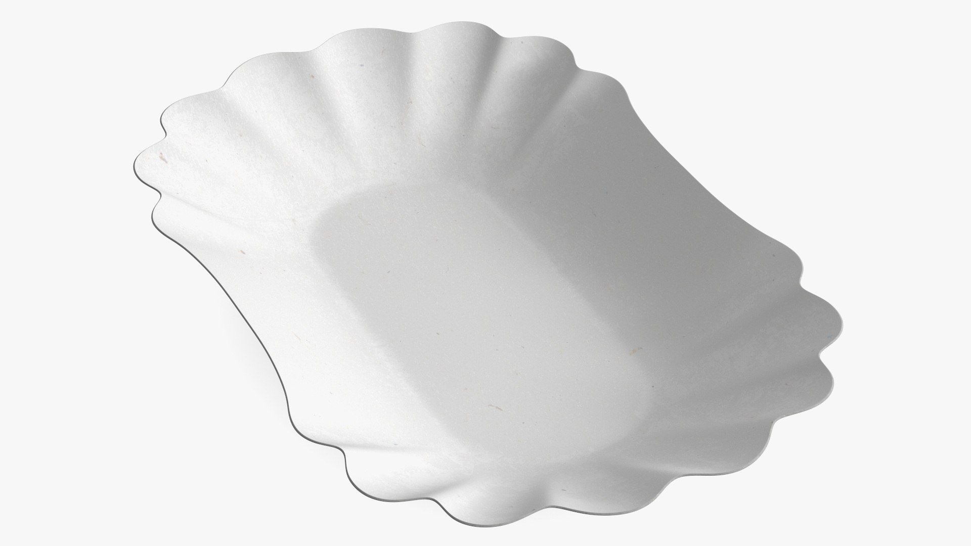White Curly Paper Plate 3D model - TurboSquid 2076349