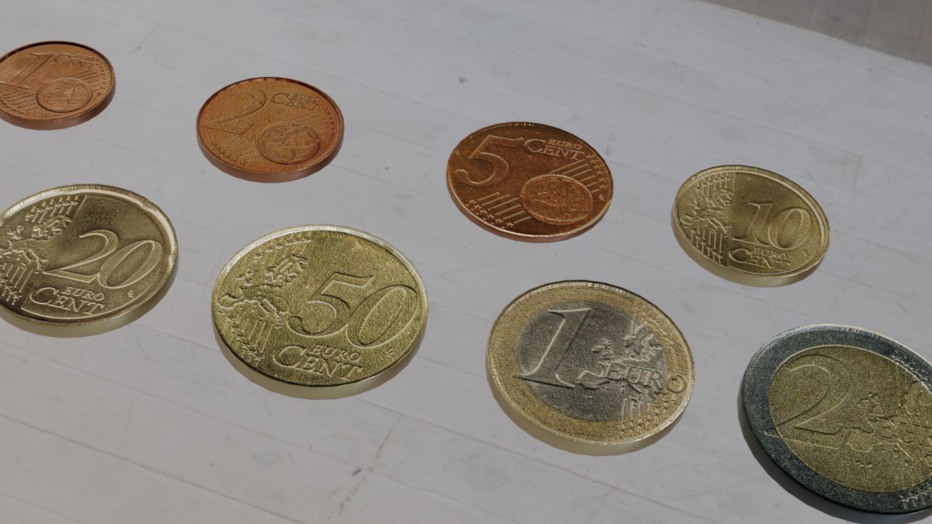 3D Euro Coins Collection All Euro Coins - TurboSquid 1900064