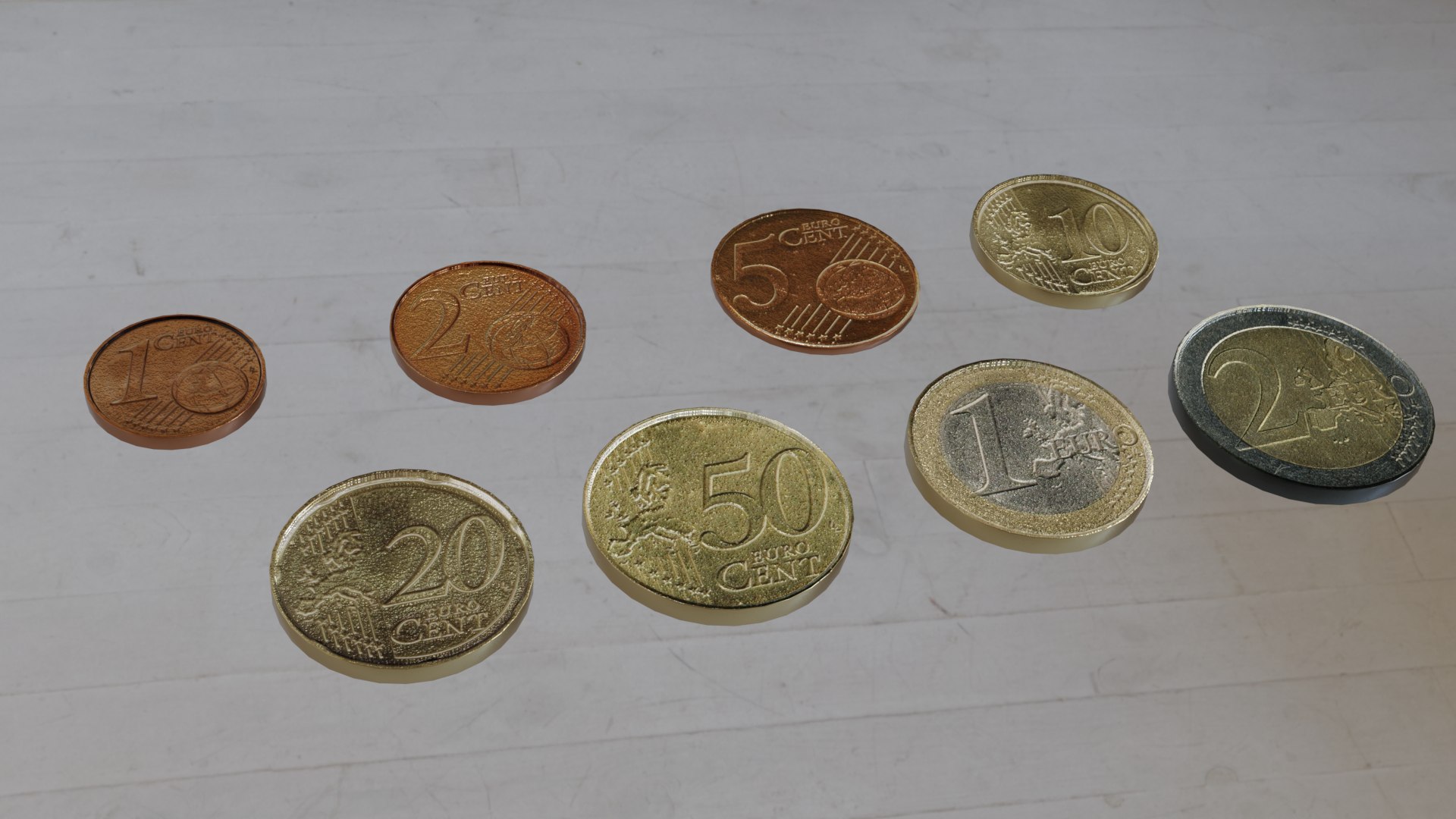 3D Euro Coins Collection All Euro Coins - TurboSquid 1900064