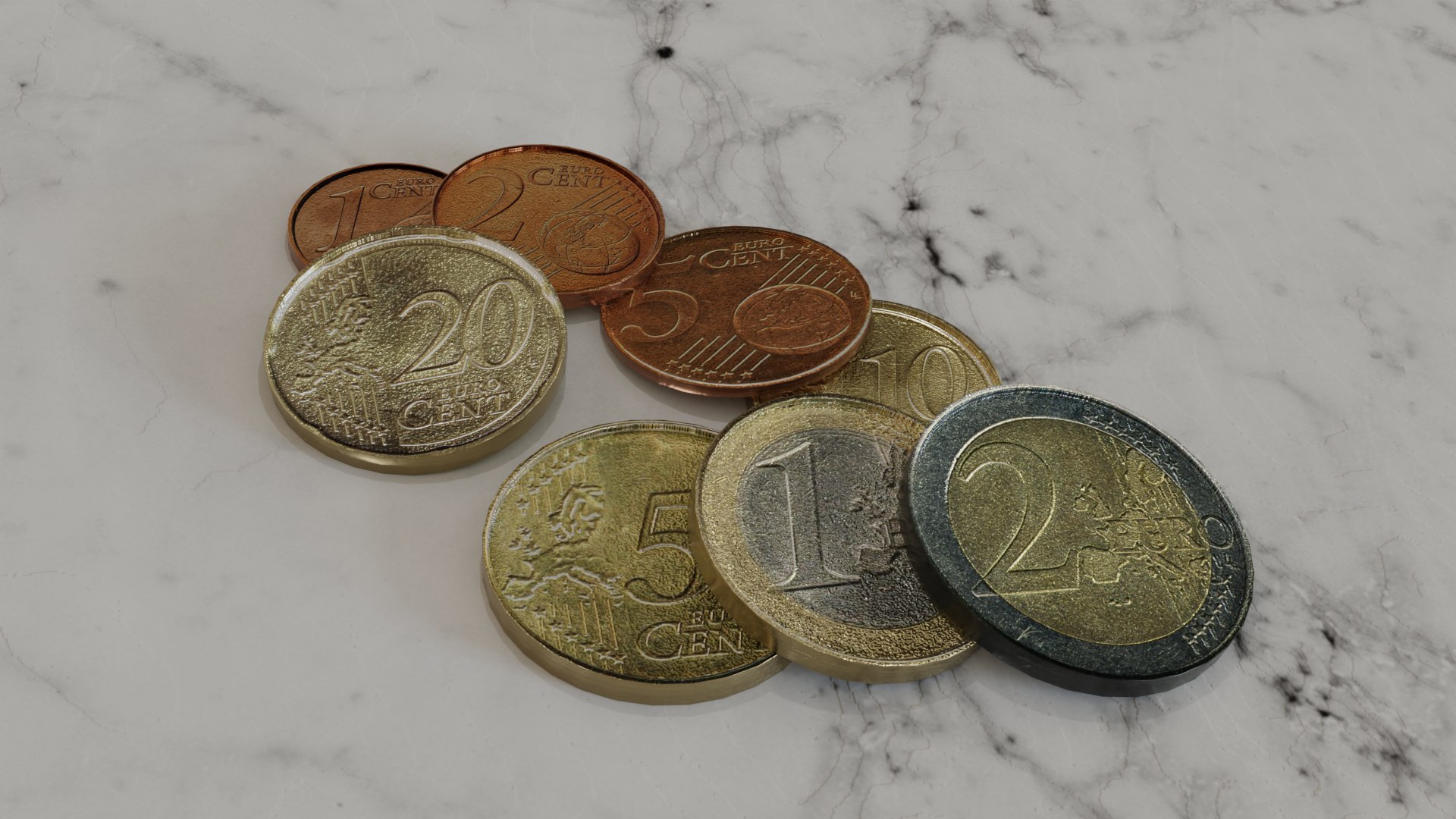 3D Euro Coins Collection All Euro Coins - TurboSquid 1900064