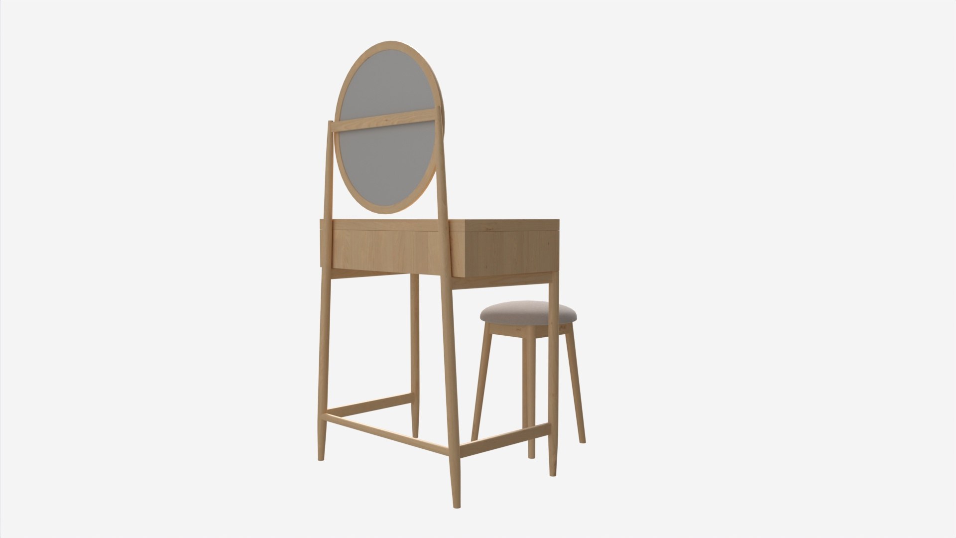 3D Model Dressing Table With Stool Ercol Salina - TurboSquid 2010945