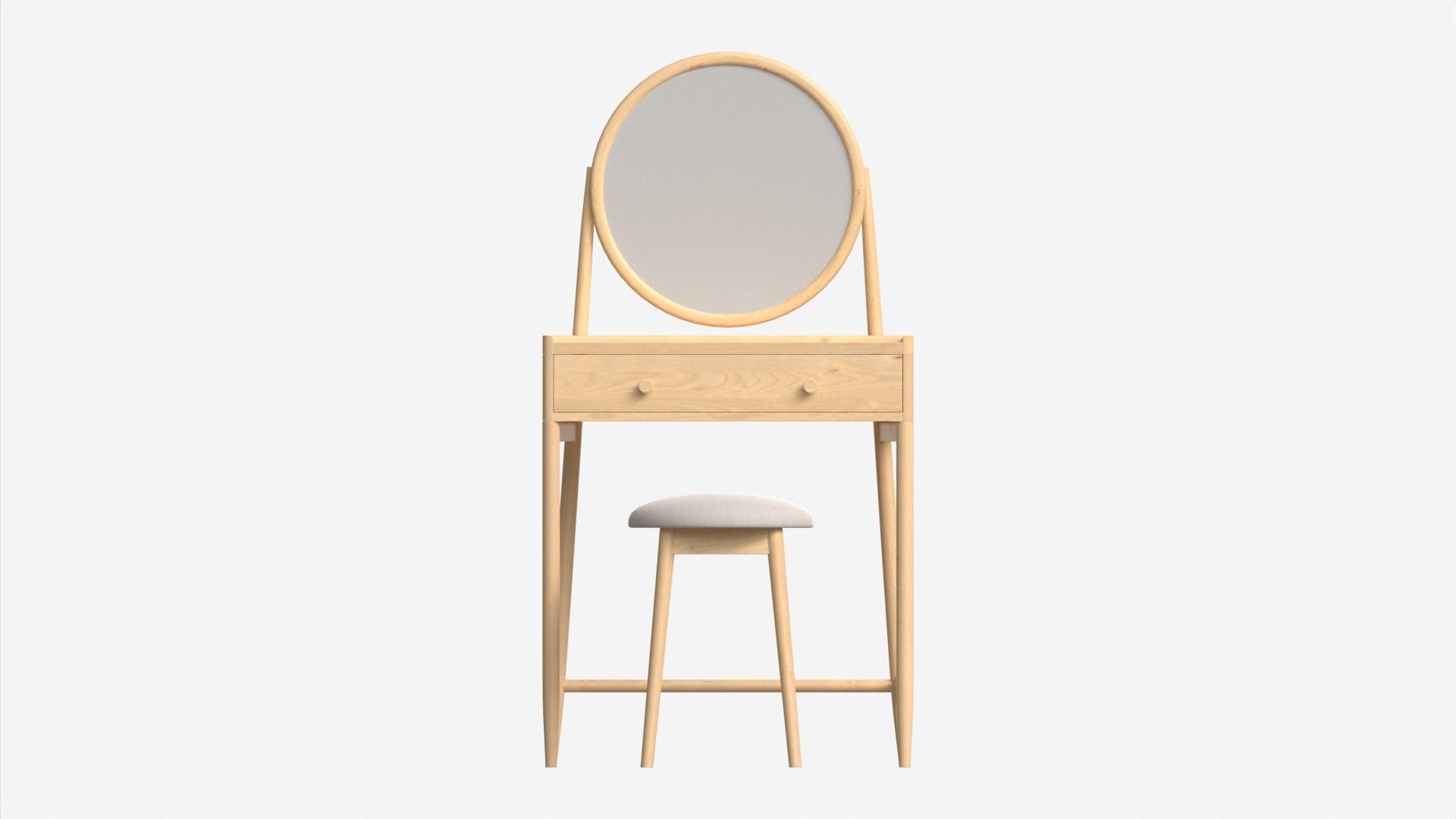 3D Model Dressing Table With Stool Ercol Salina - TurboSquid 2010945