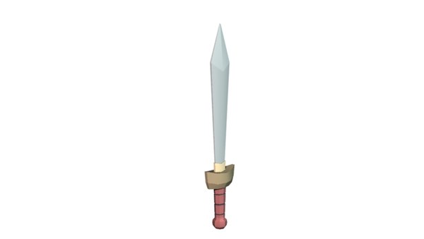 toon sword 3d model