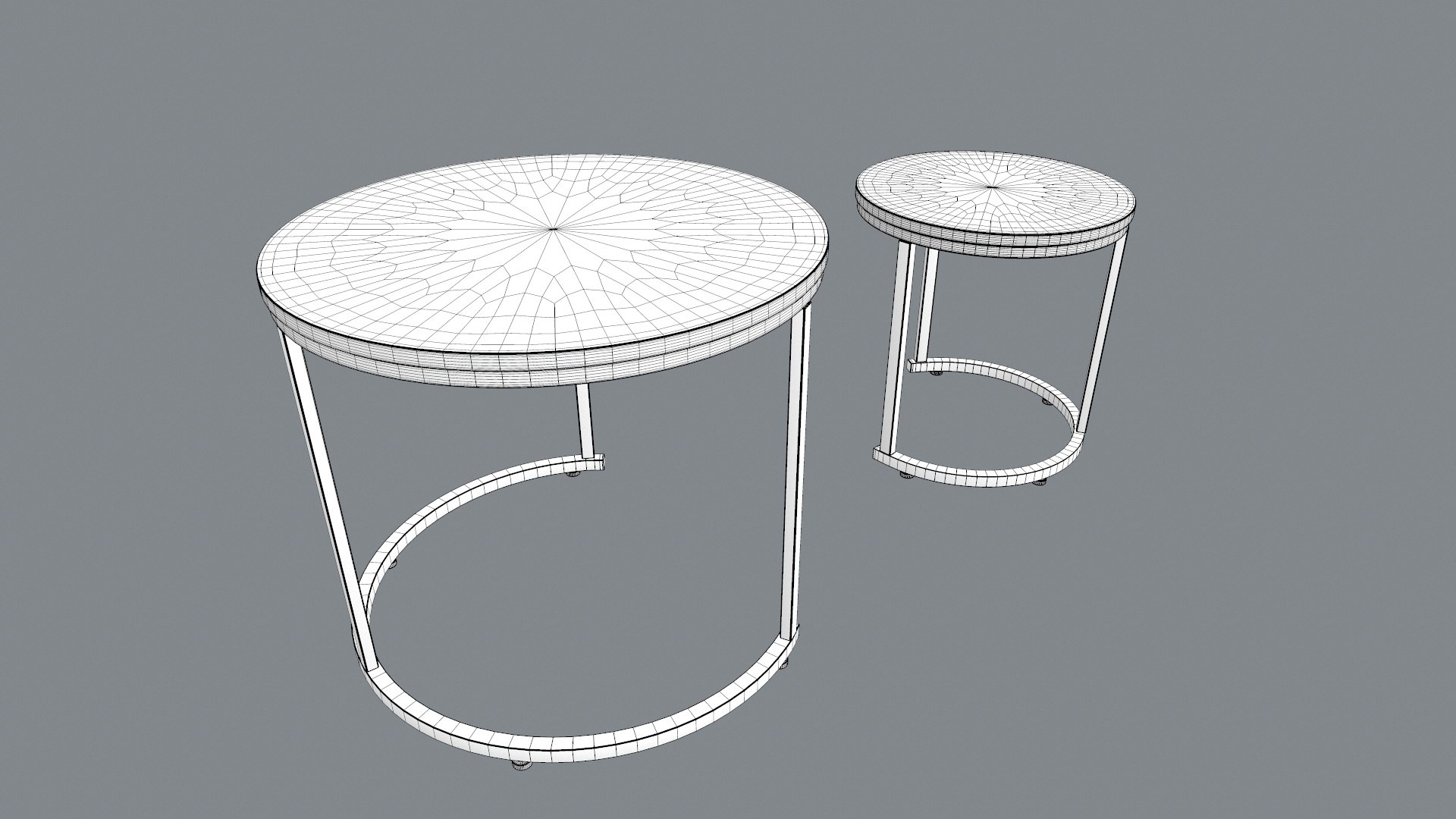 Coffee Table Set 3D - TurboSquid 2002152