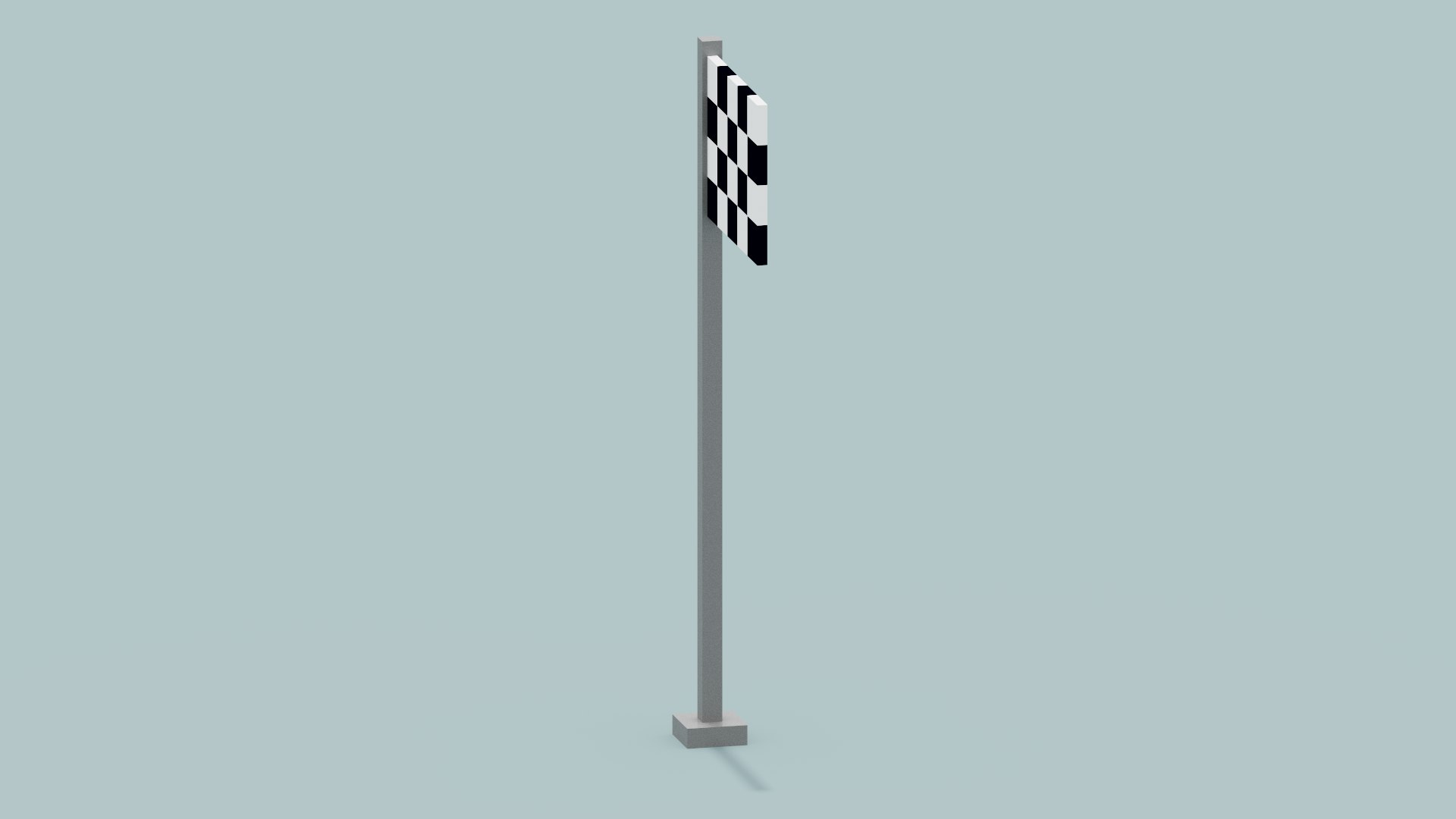 3D Checkered Flag Model - TurboSquid 1873888