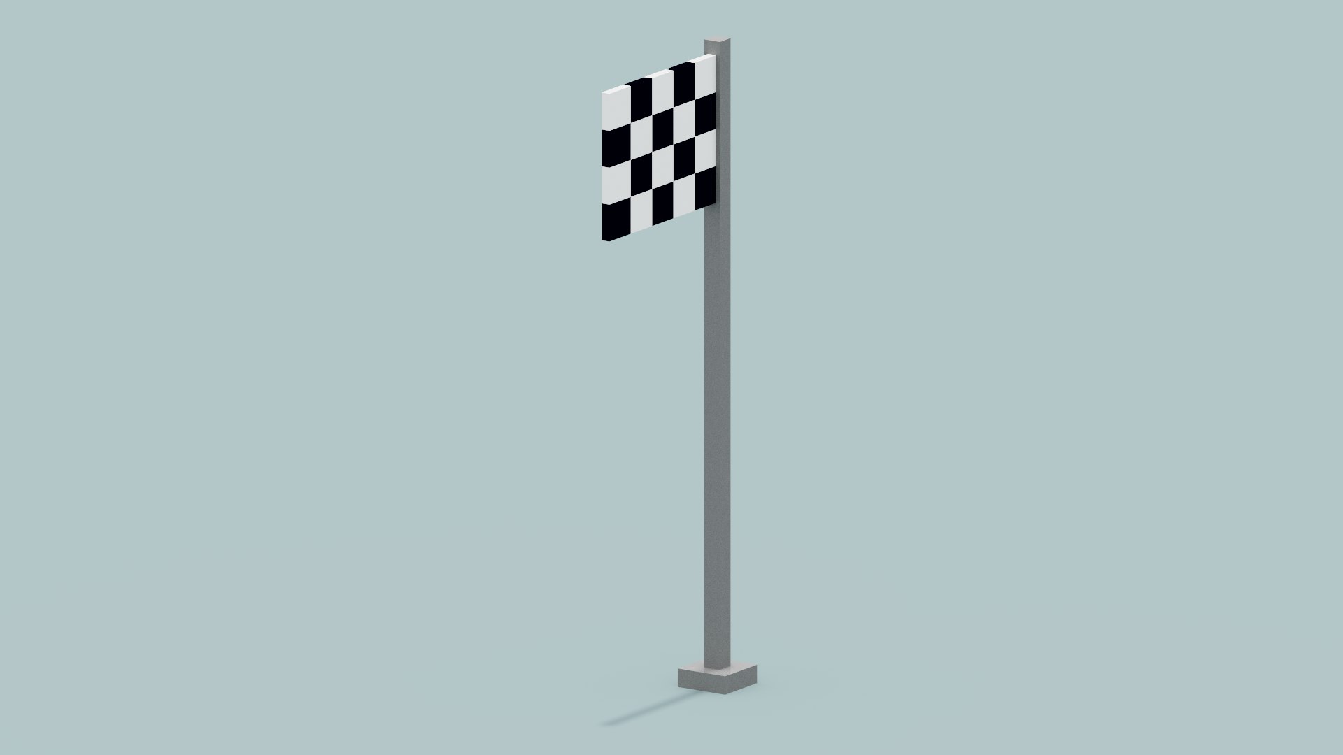 3D Checkered Flag Model - TurboSquid 1873888