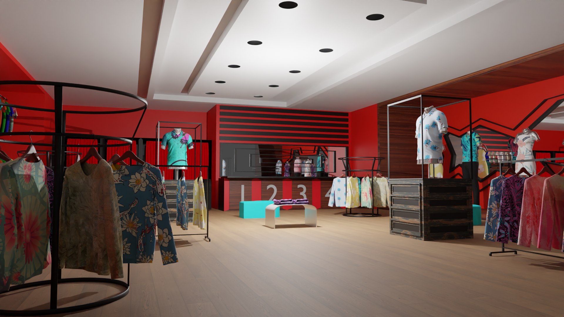 3D Clothing Store Interior Model - TurboSquid 2157433
