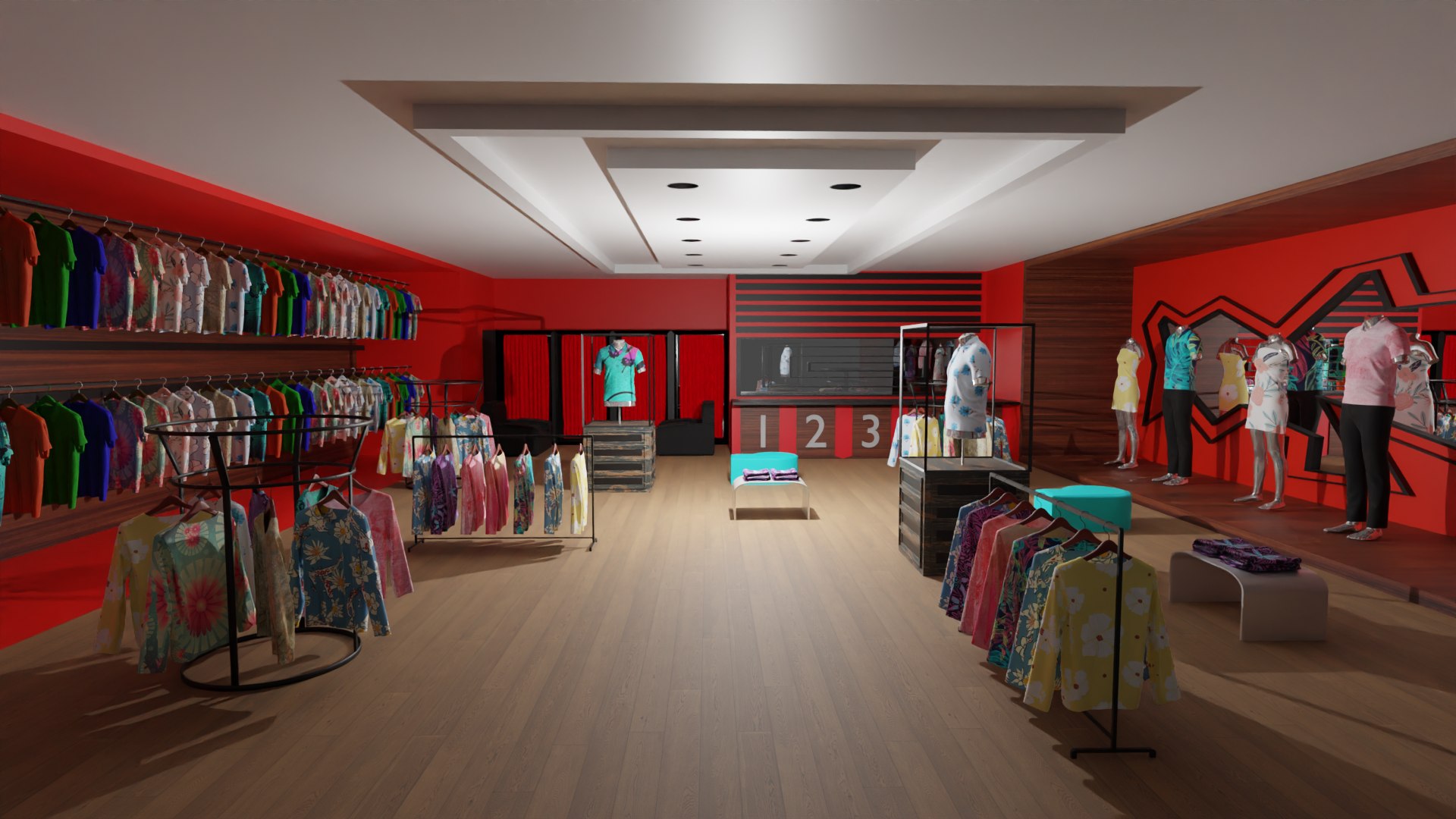 3D Clothing Store Interior Model - TurboSquid 2157433