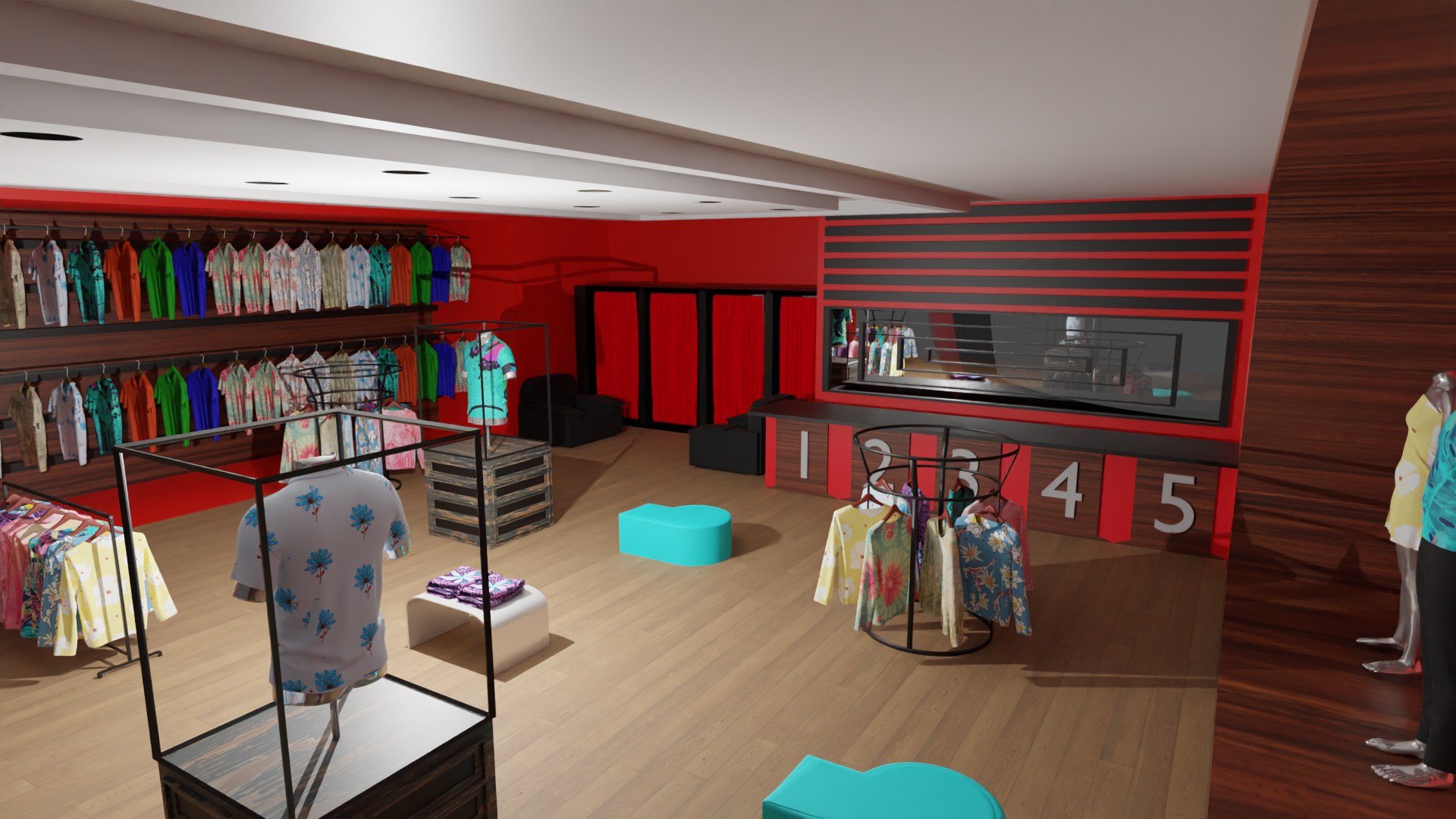 3D Clothing Store interior model - TurboSquid 2157433