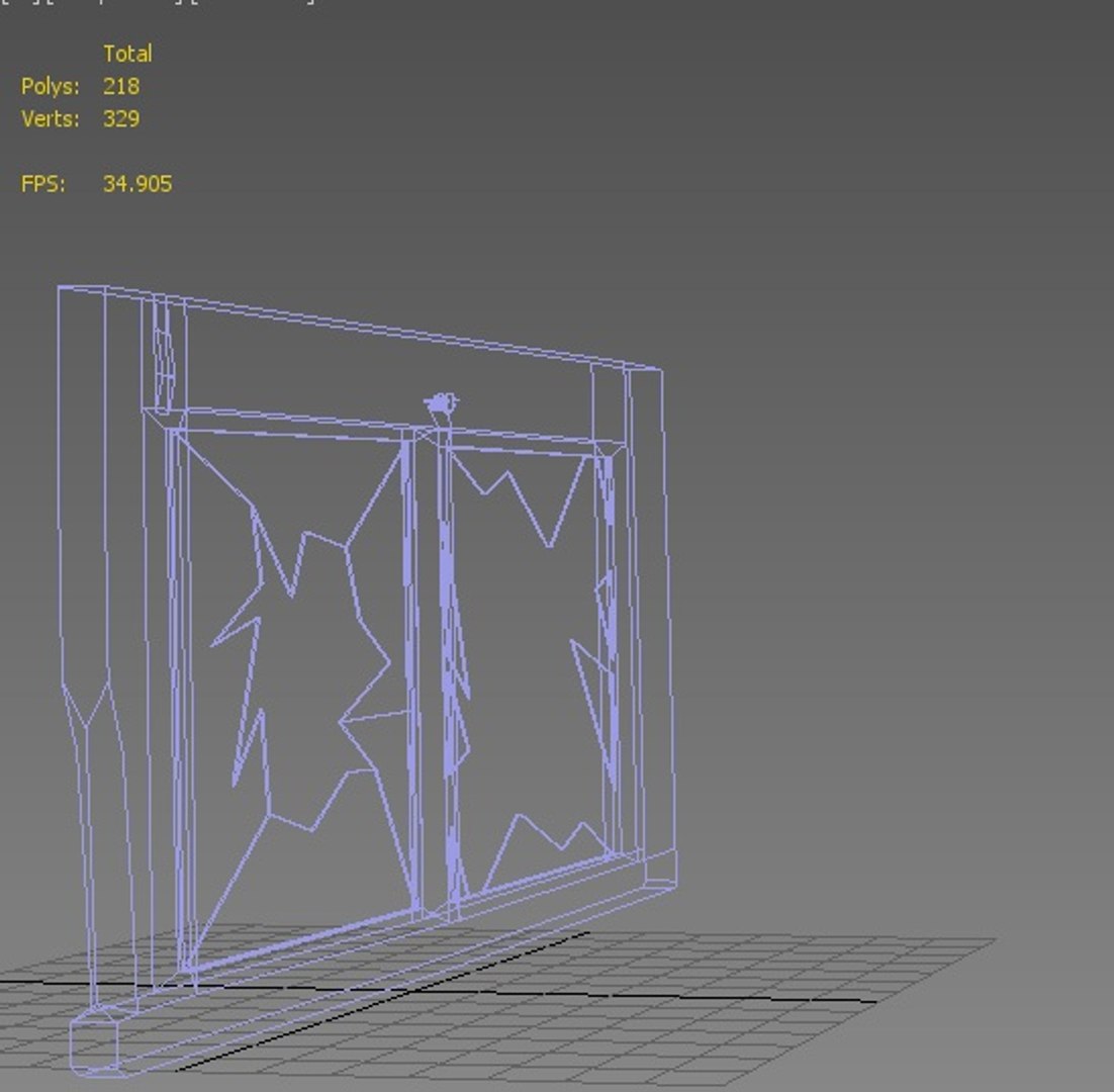 3d Model Wooden Window