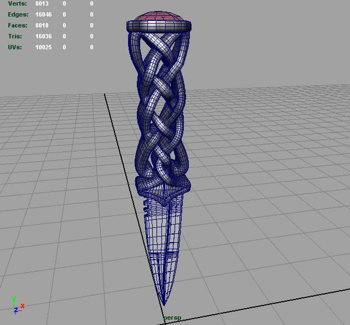 3d Scottish Dirk Dagger