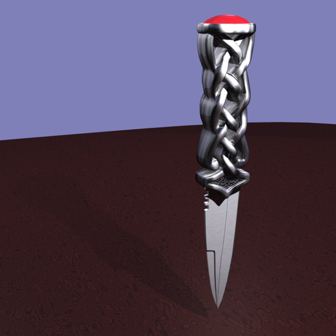 3d Scottish Dirk Dagger