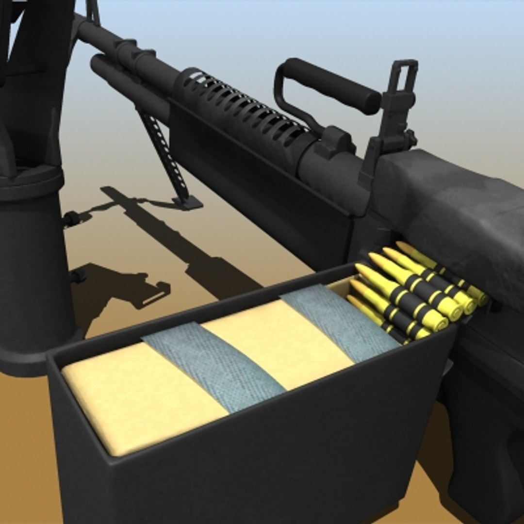 Realistic M60 Machine Gun 3d Model