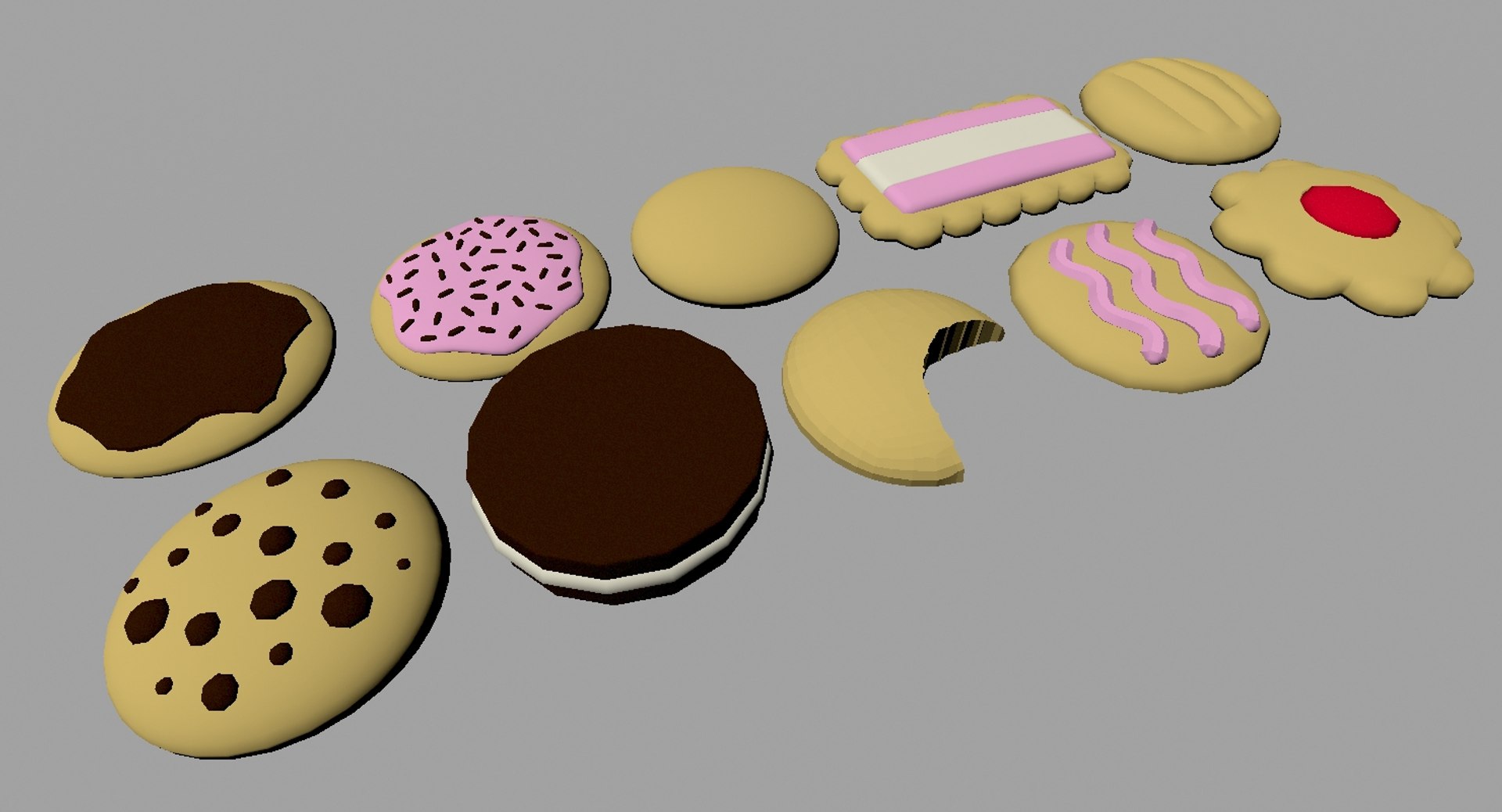 Biscuit Cookie 3D Model - TurboSquid 1221061